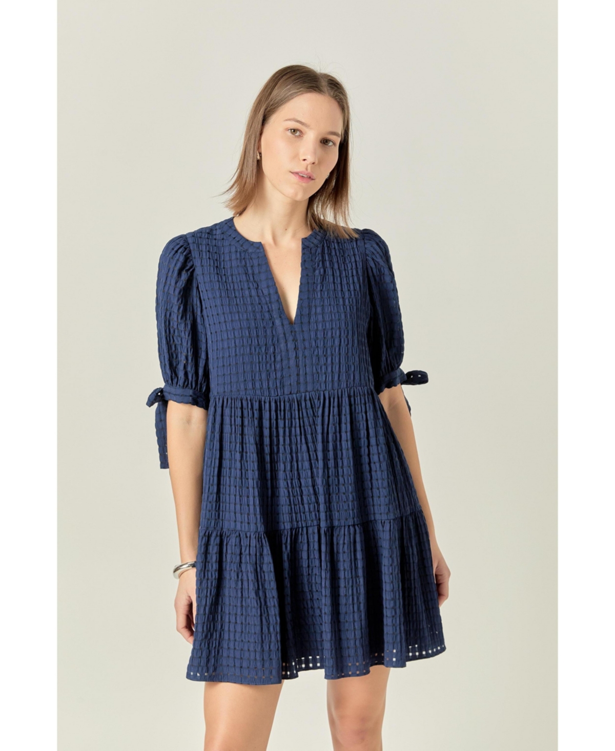 Click here for English Factory Womens Gingham Tiered Mini Dress -... prices