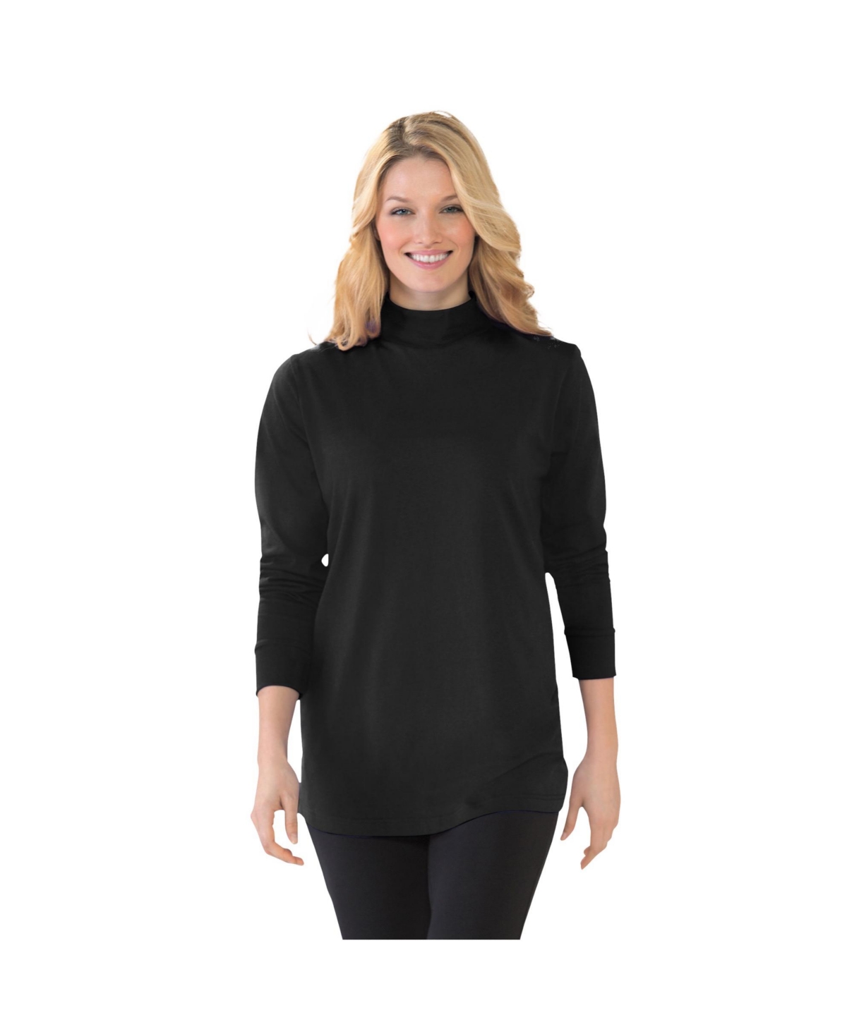 Click here for Woman Within Plus Size Within Perfect Long-Sleeve... prices
