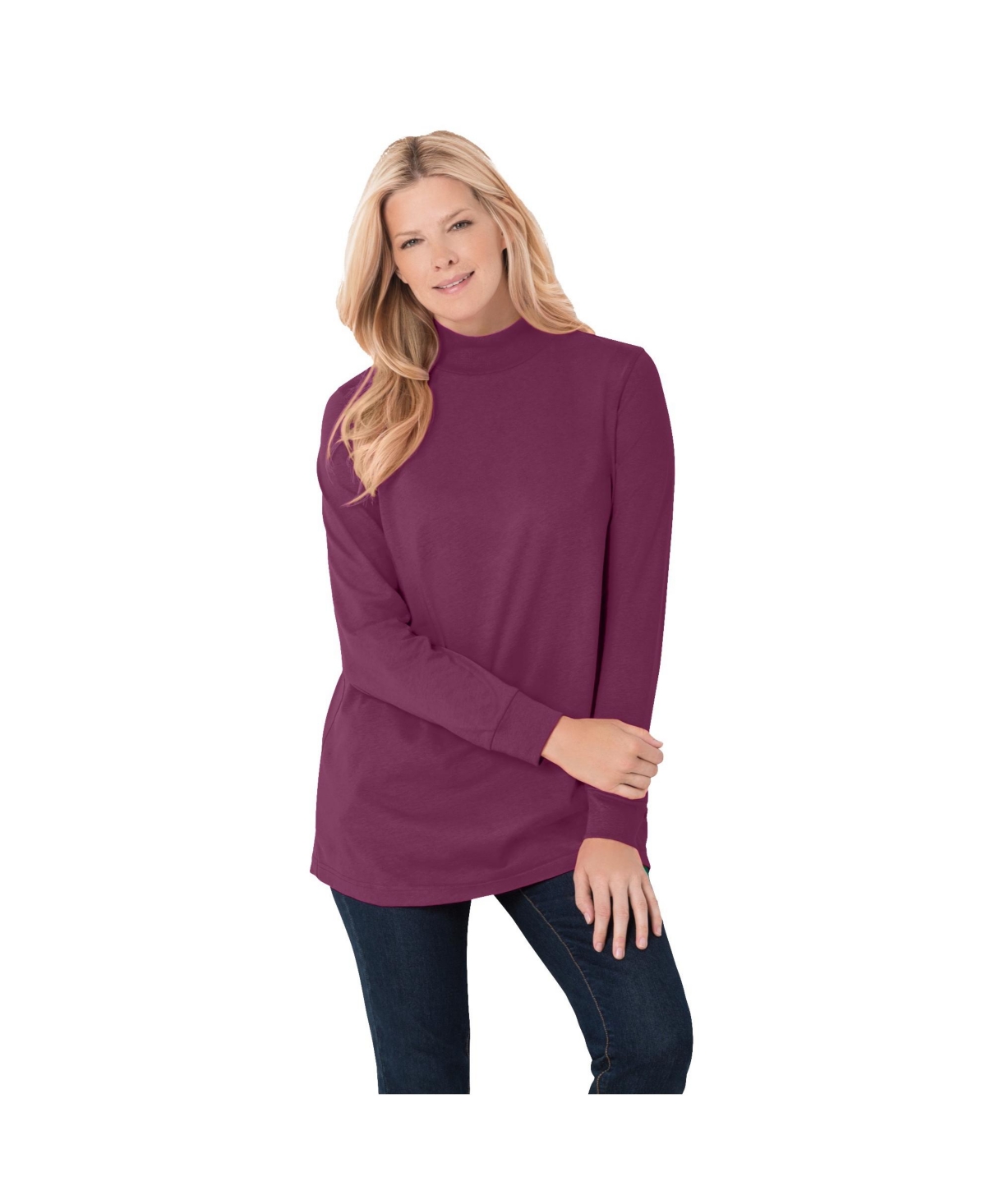 Click here for Woman Within Plus Size Within Perfect Long-Sleeve... prices