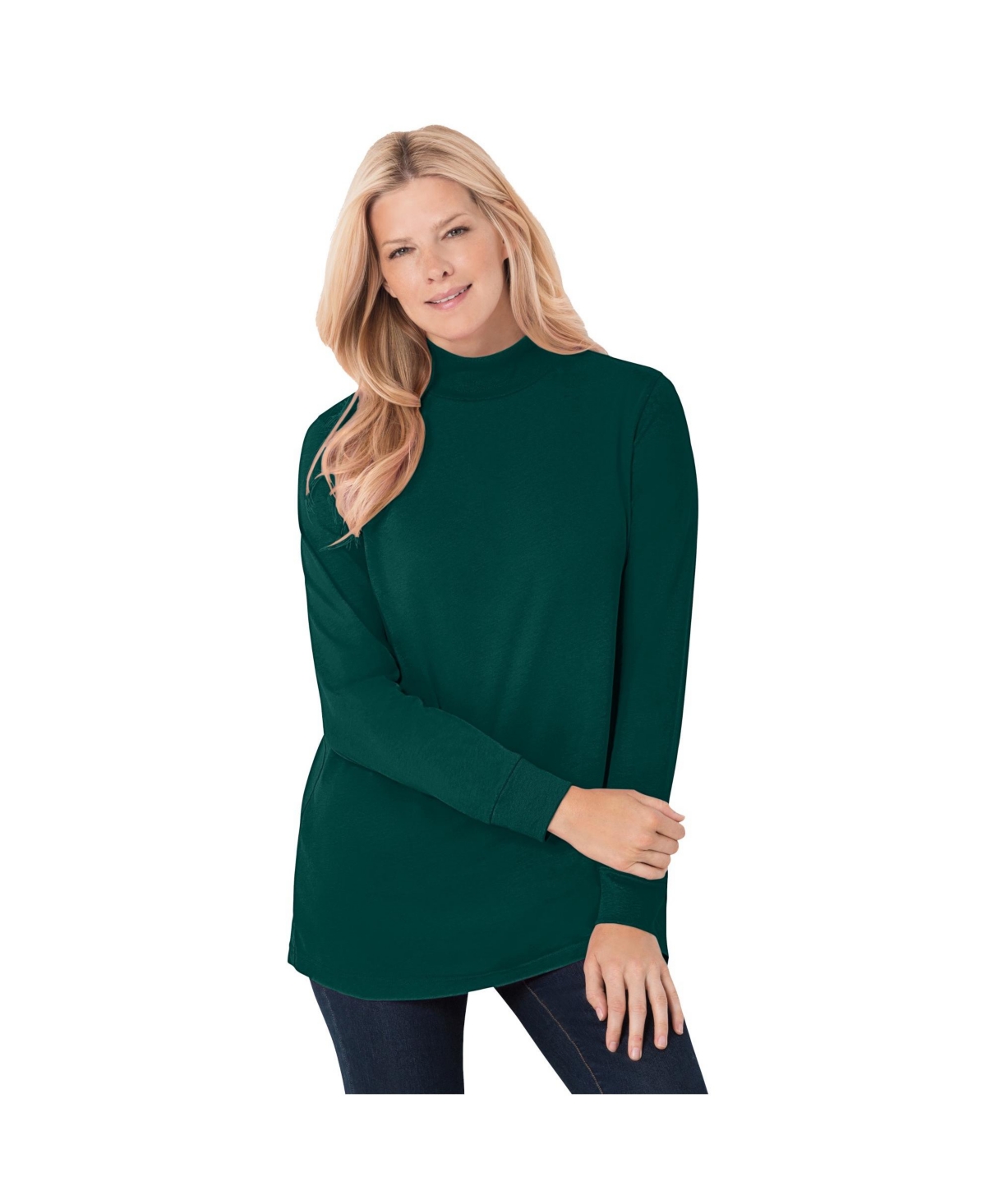 Click here for Woman Within Plus Size Within Perfect Long-Sleeve... prices