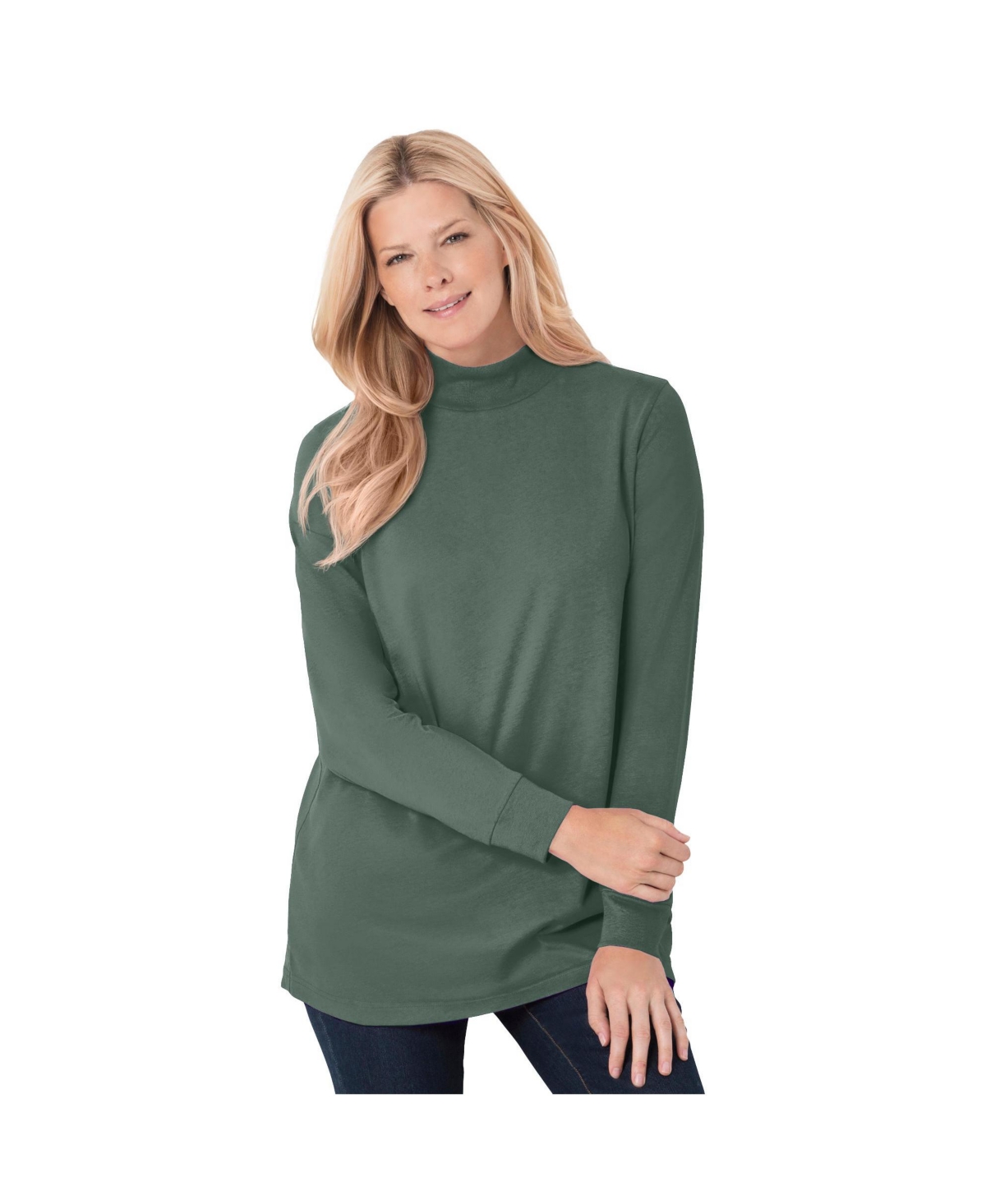 Click here for Woman Within Plus Size Within Perfect Long-Sleeve... prices