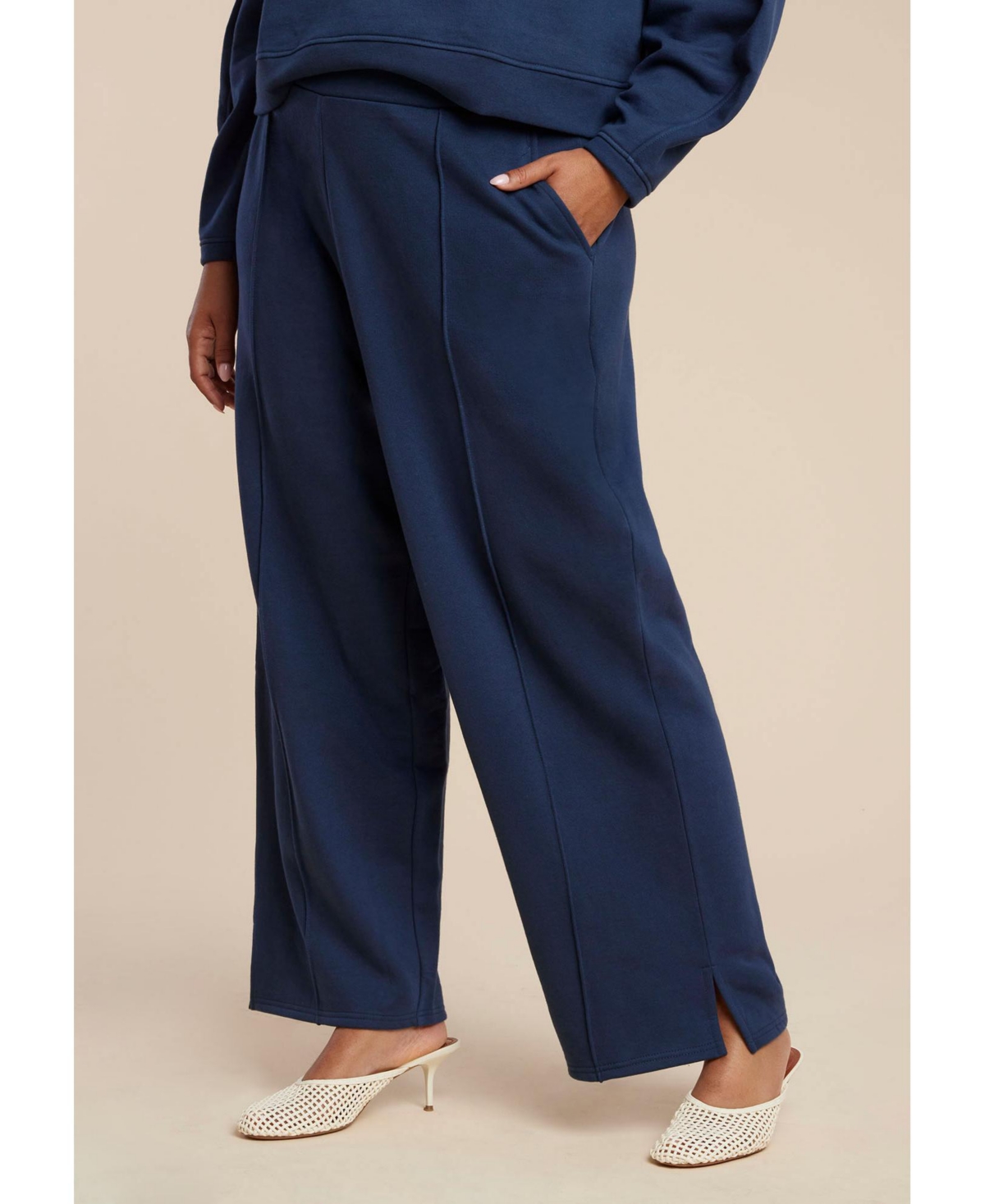 Click here for Eloquii Elements Womens Plus Size Seam Detail Swea... prices