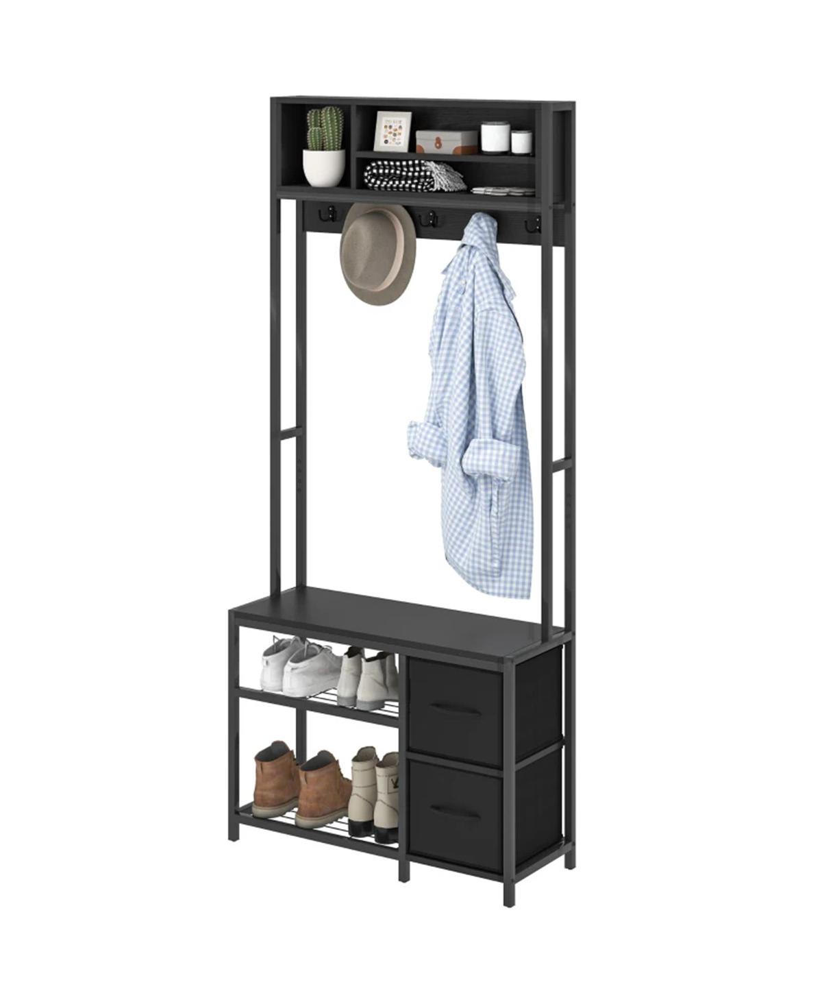 Click here for Slickblue Shoe Storage Cabinet and Hall Tree Combo... prices