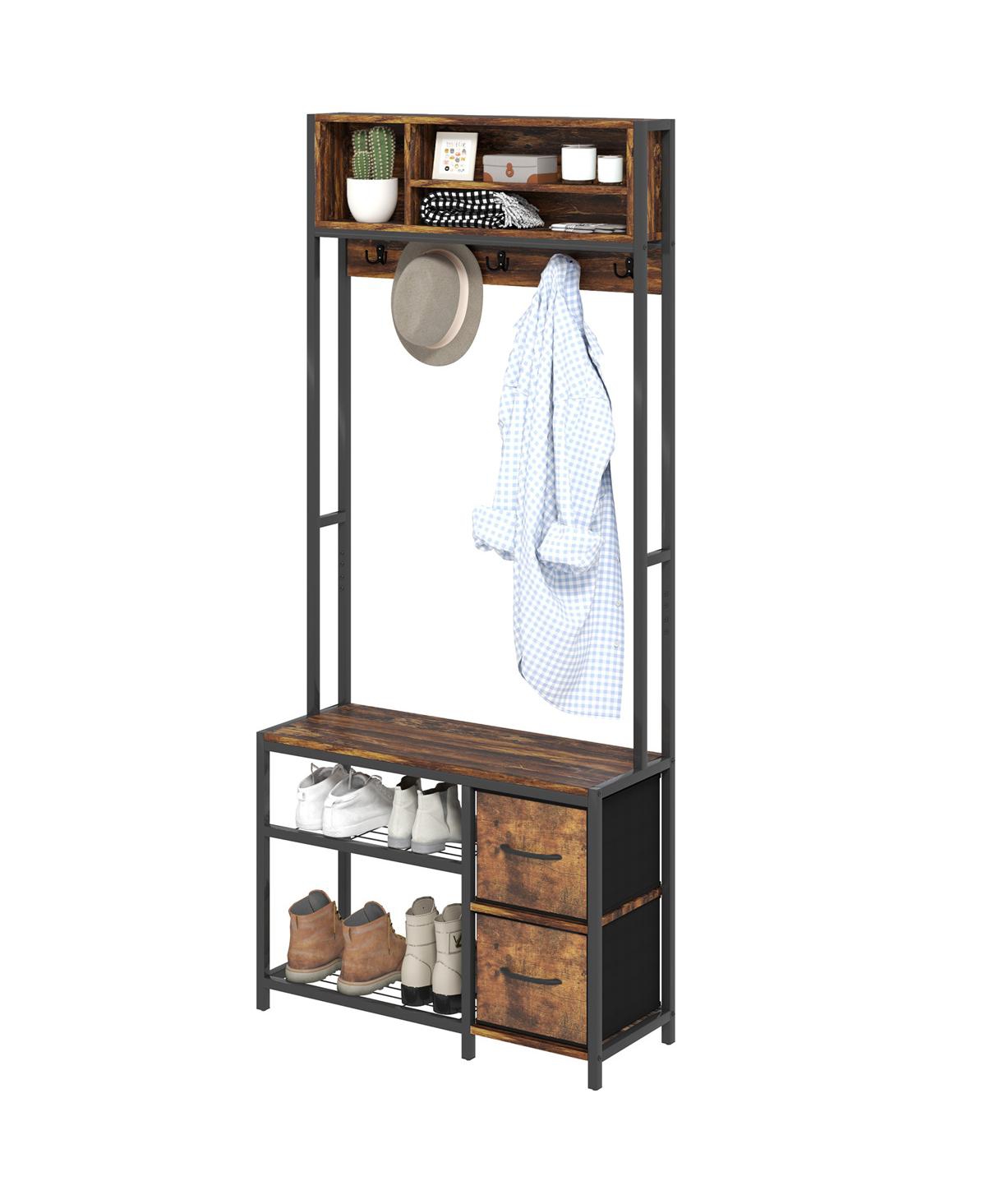 Click here for Slickblue Shoe Storage Cabinet and Hall Tree Combo... prices