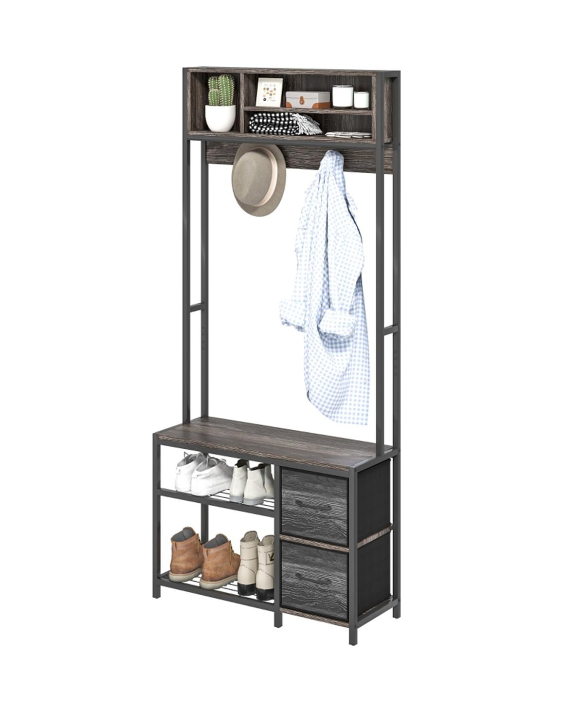 Click here for Slickblue Shoe Storage Cabinet and Hall Tree Combo... prices