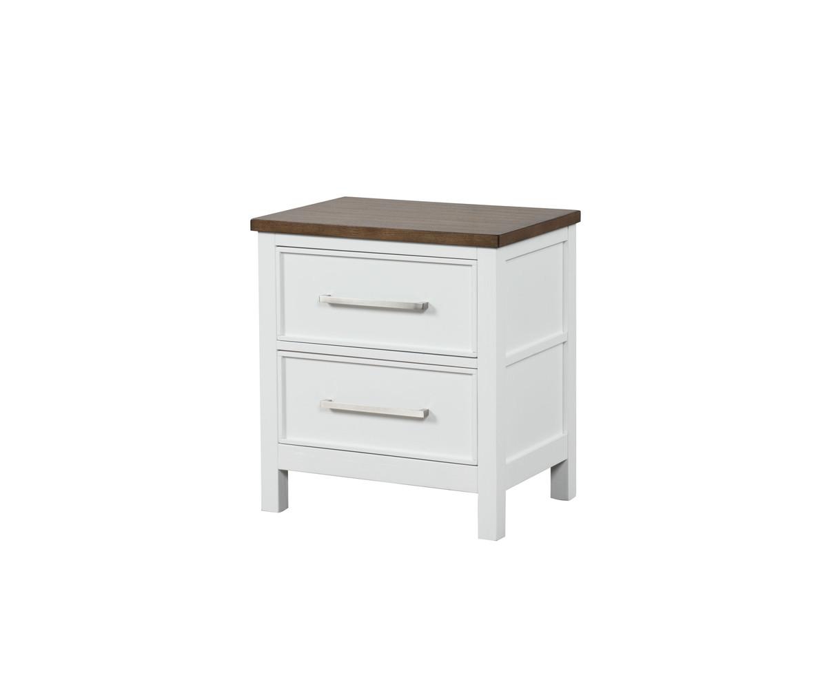 Click here for Casainc Two-Tone Nightstand Storage Cabinet - Whit... prices