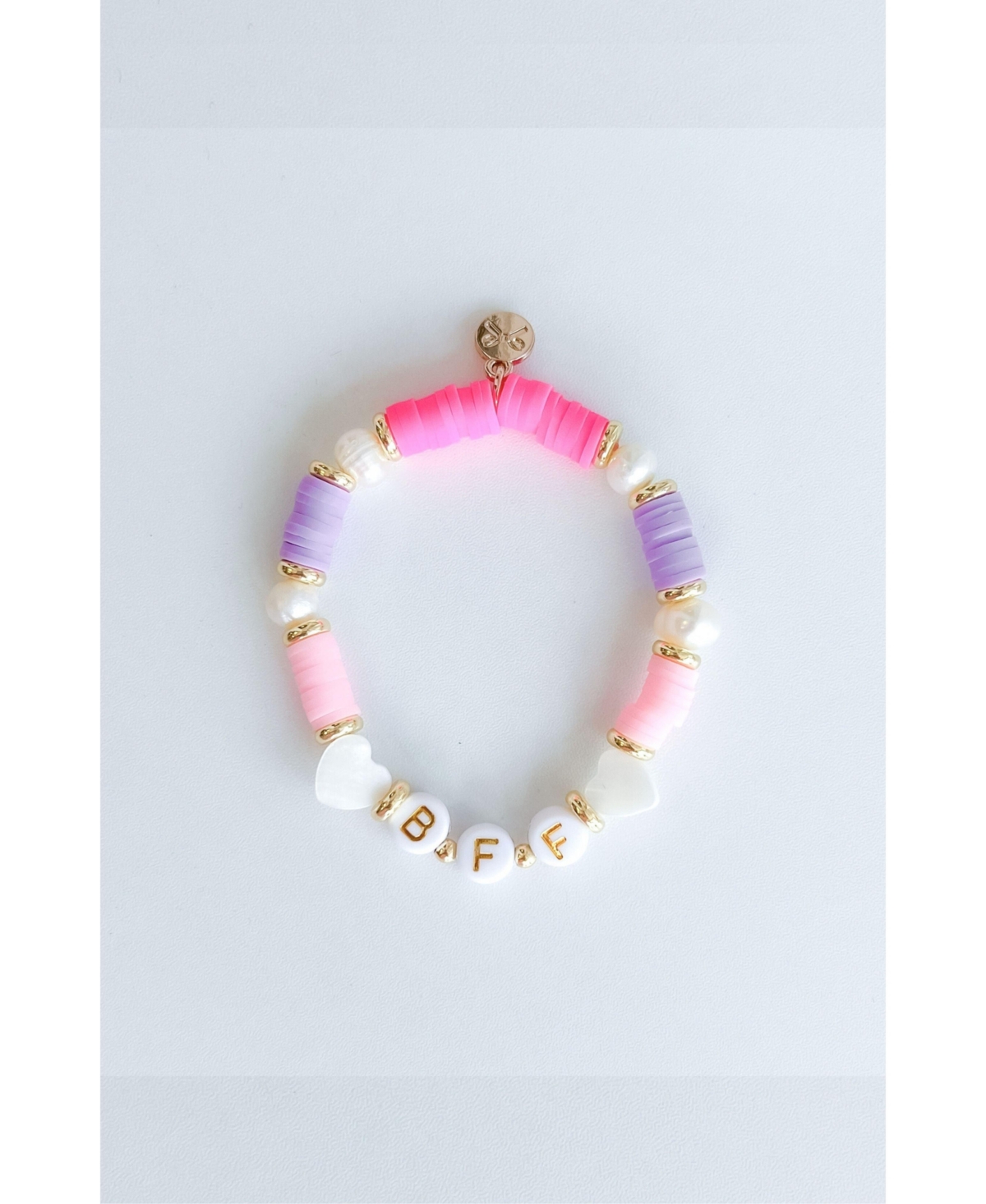 Click here for Bits & Bows Girls Bff Bracelet in Pink prices