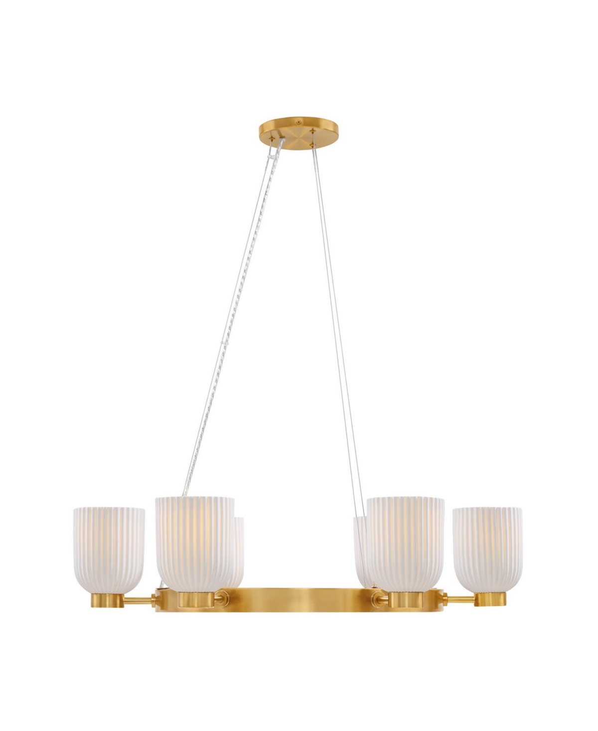 Click here for Isla Blanca 6-Light Chandelier in Warm Brass by Br... prices