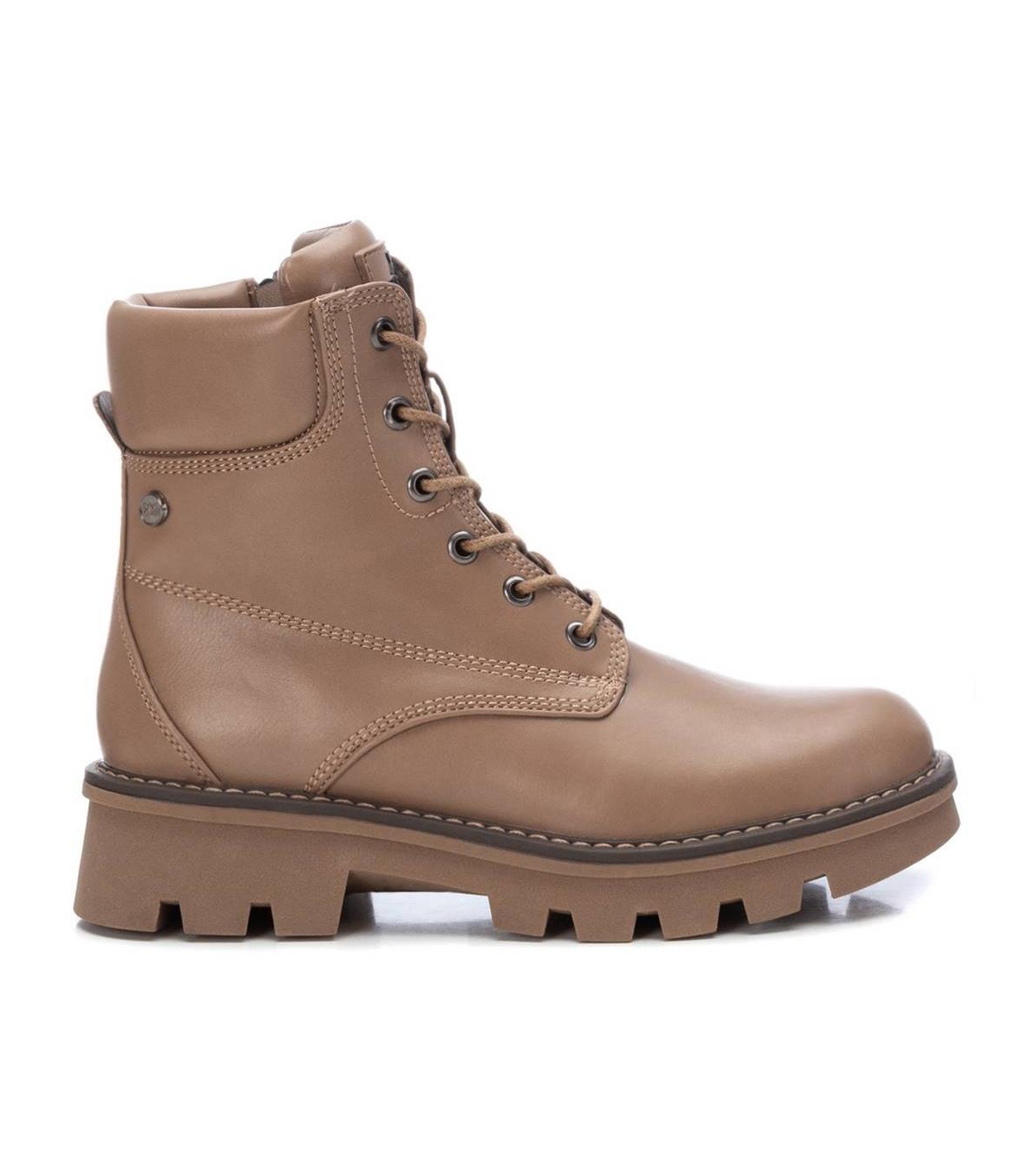 Click here for Xti Womens Combat Booties By Xti - Taupe prices