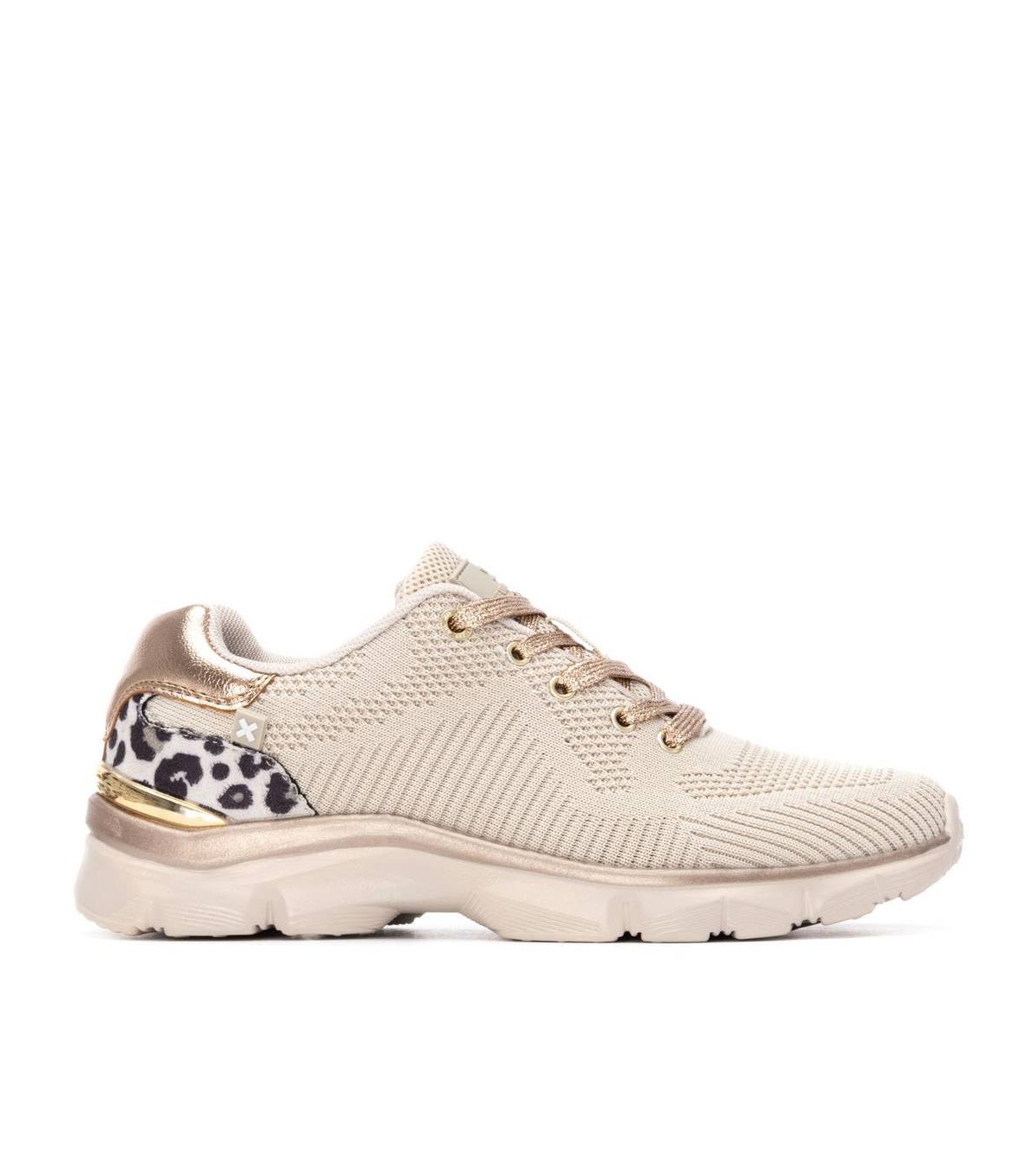 Click here for Womens Lace-Up Casual Sneakers By Xti - Beige prices