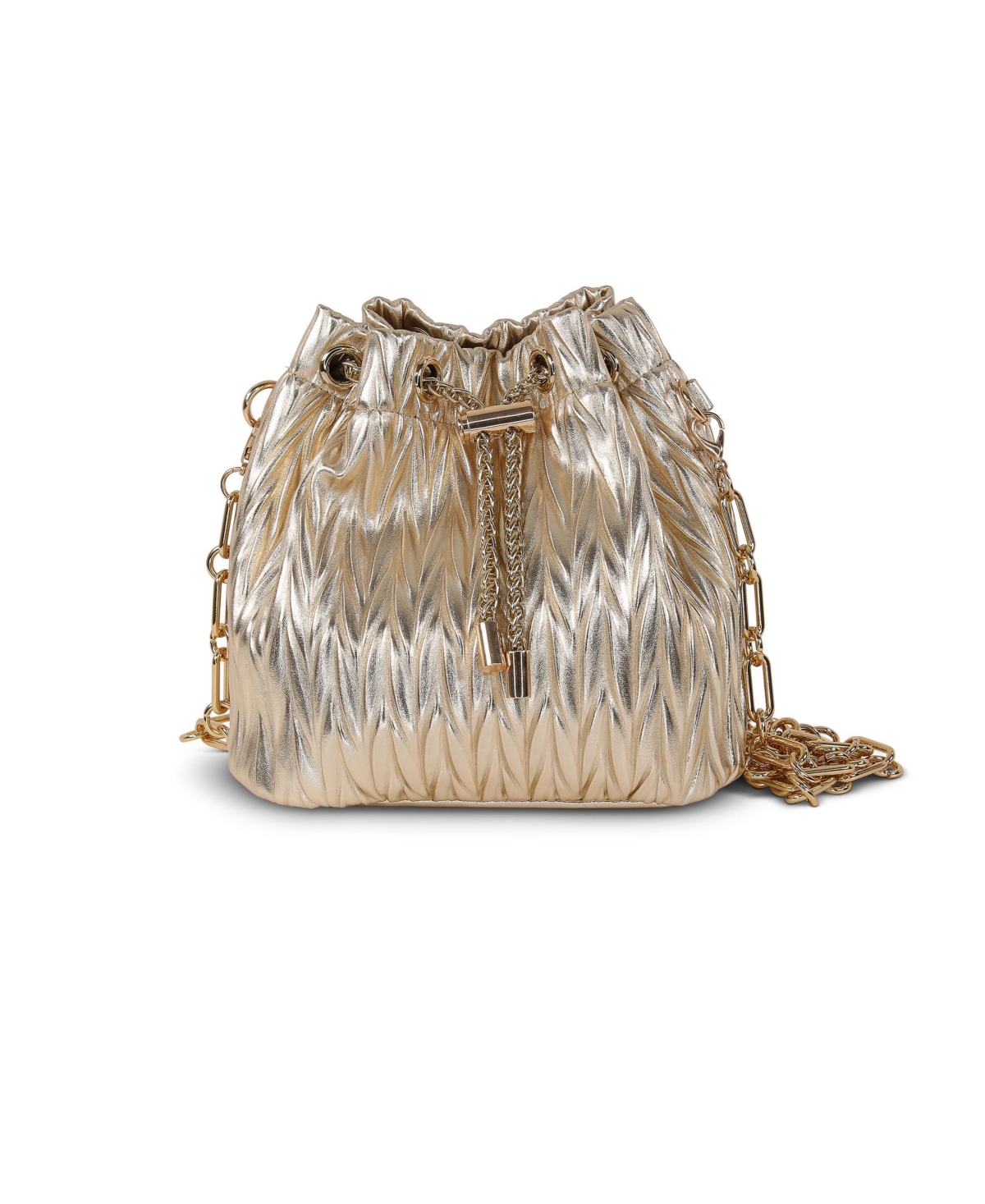 Click here for Jewel Badgley Mischka Womans Diana Chevron Pleated... prices