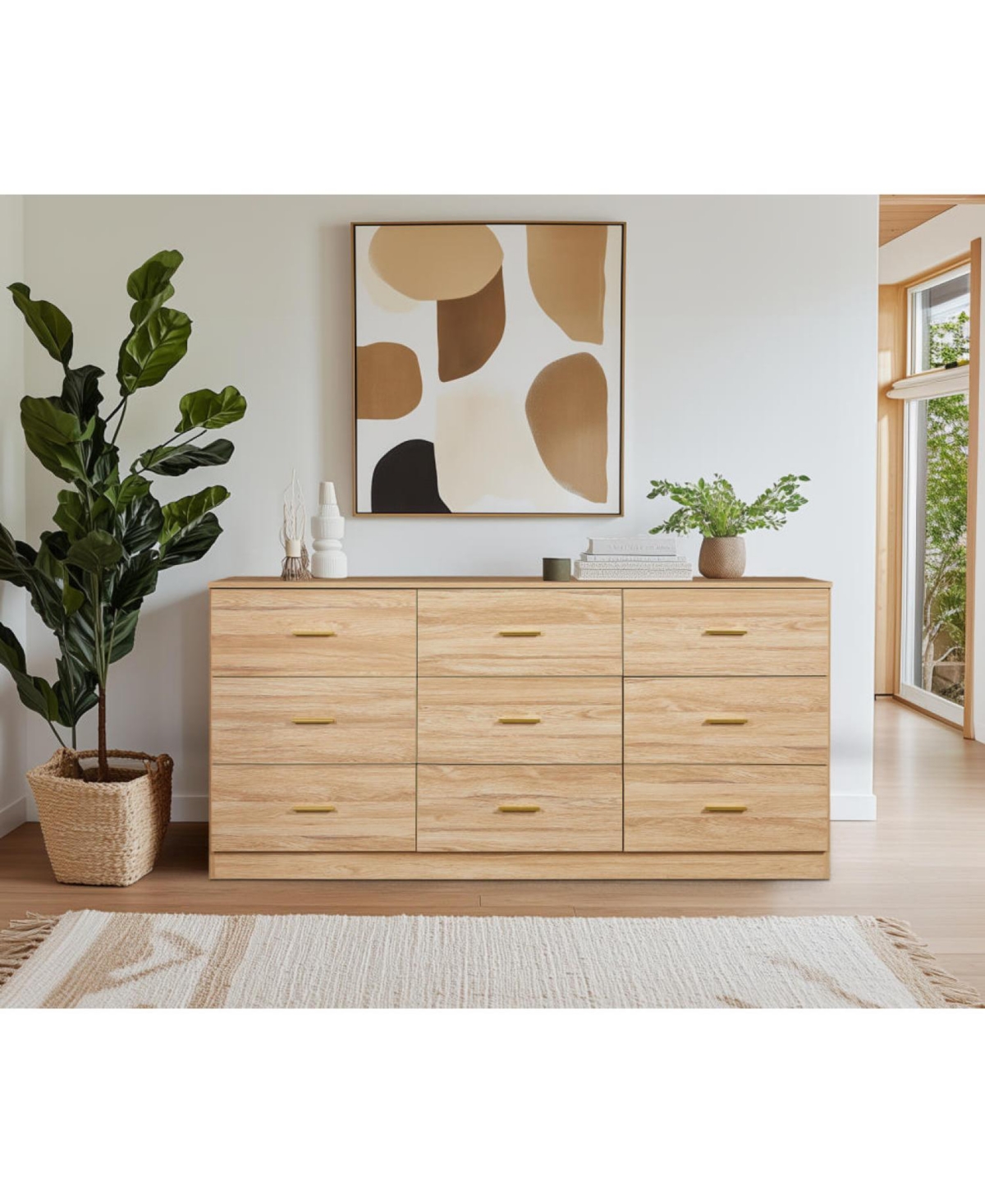 Click here for Streamdale Modern 9-Drawer Bedroom Dresser - Natur... prices