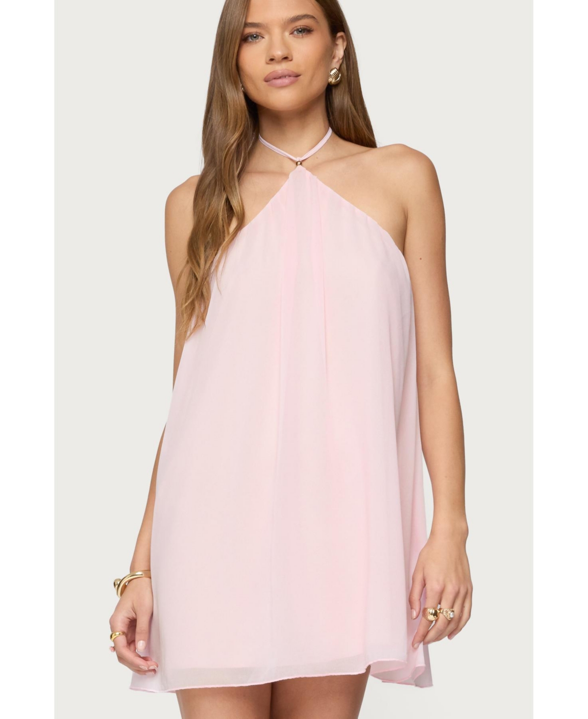 Click here for Edikted Womens Emeline Backless Halter Mini Dress... prices