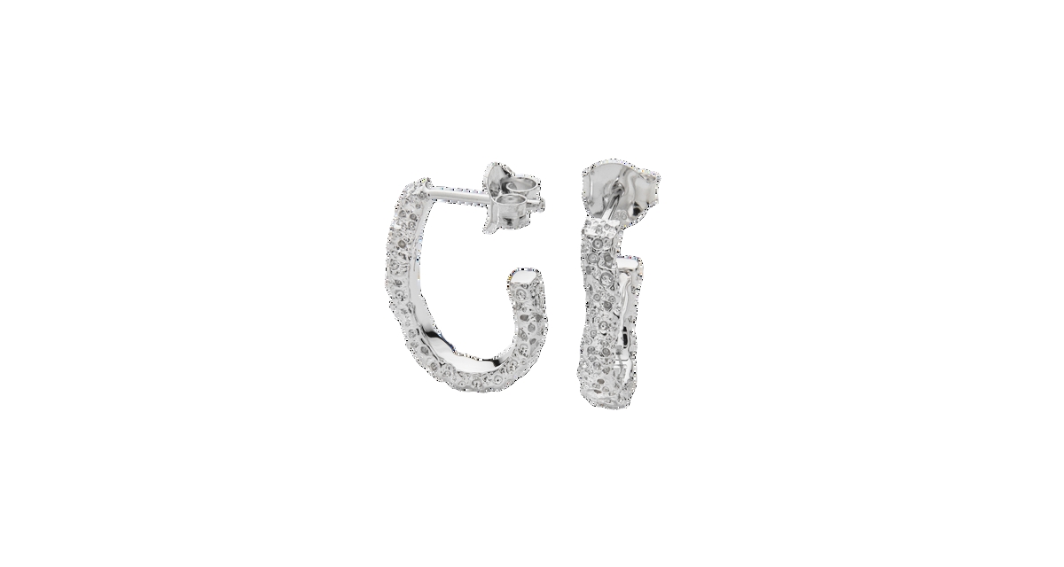 Click here for Lucy Quartermaine Half Hula Hoop Earrings - Sterli... prices