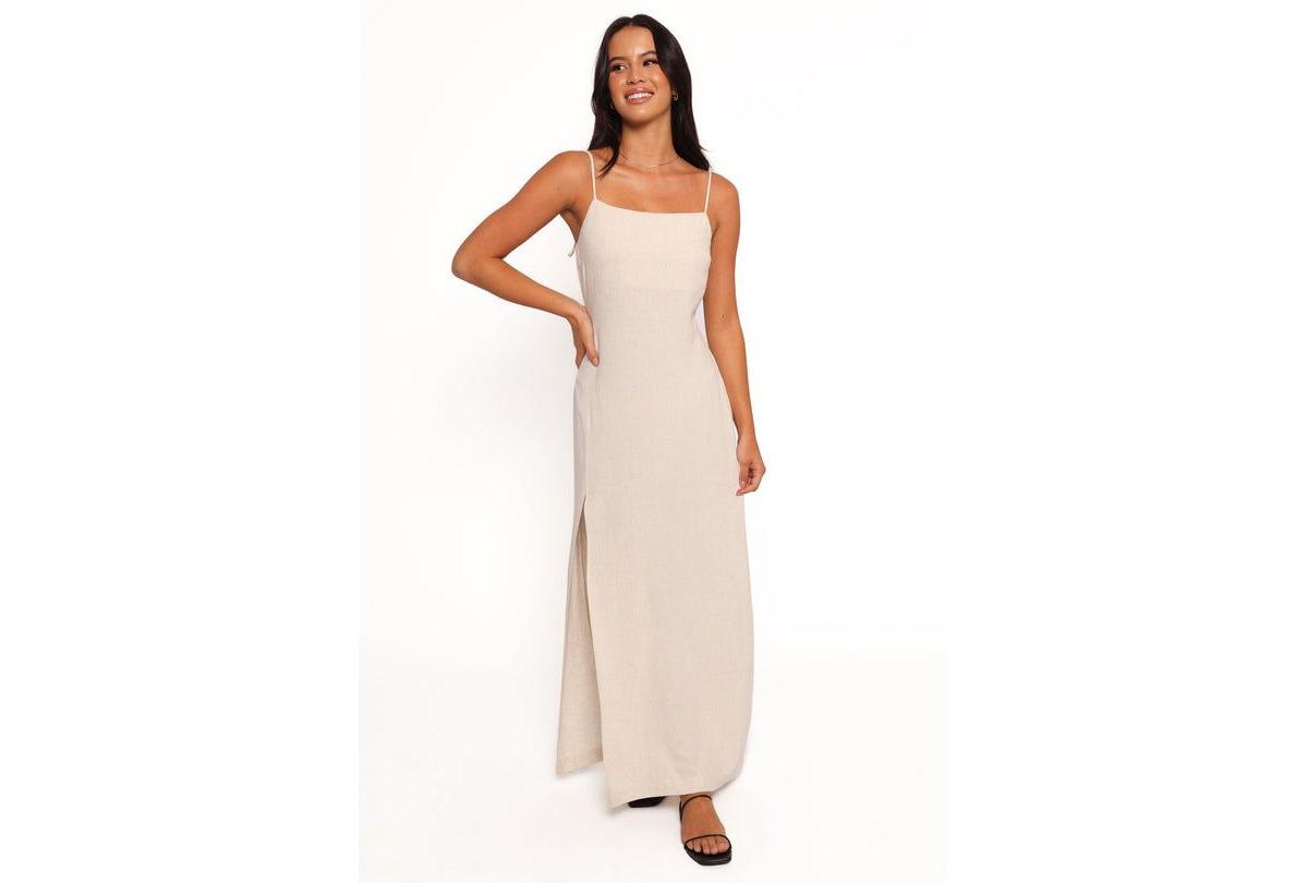 Click here for Petal and Pup Womens Sawyer Midi Slip Dress - Oatm... prices