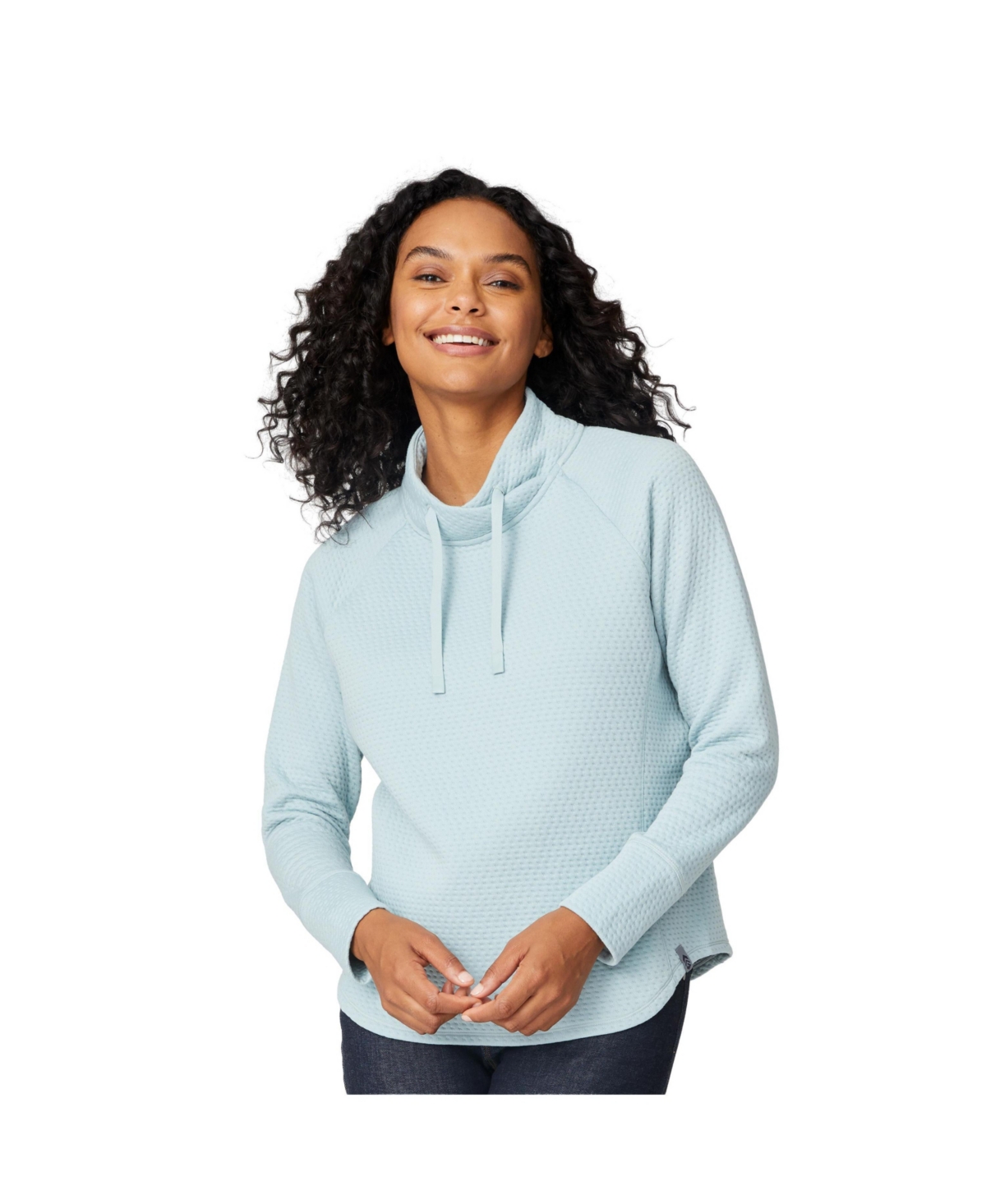 Click here for Free Country Womens UltraFill Cowl Neck Top - Mist prices