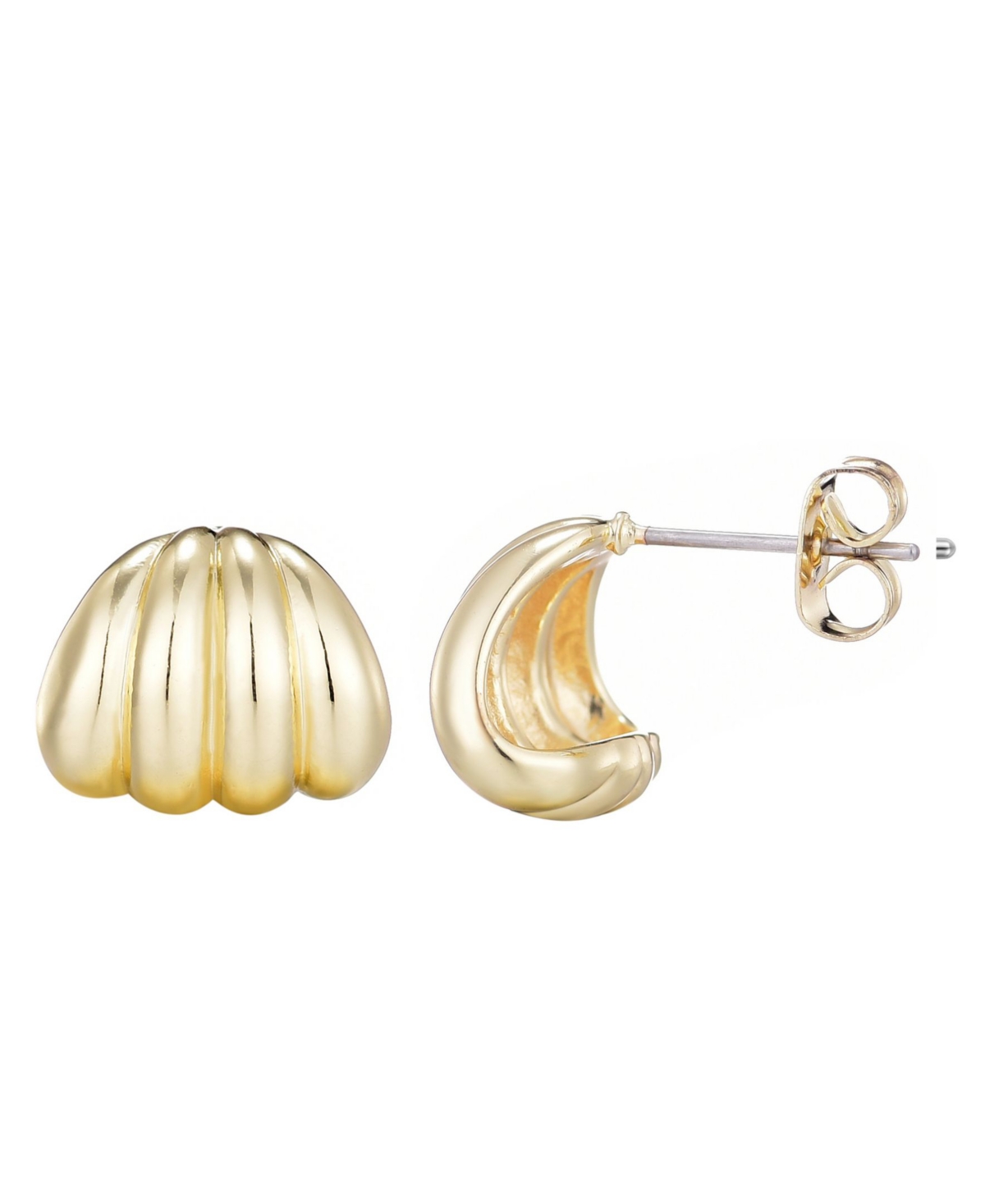 Click here for Adornia Gold Plated Fluted Wrap Around Huggie Earr... prices