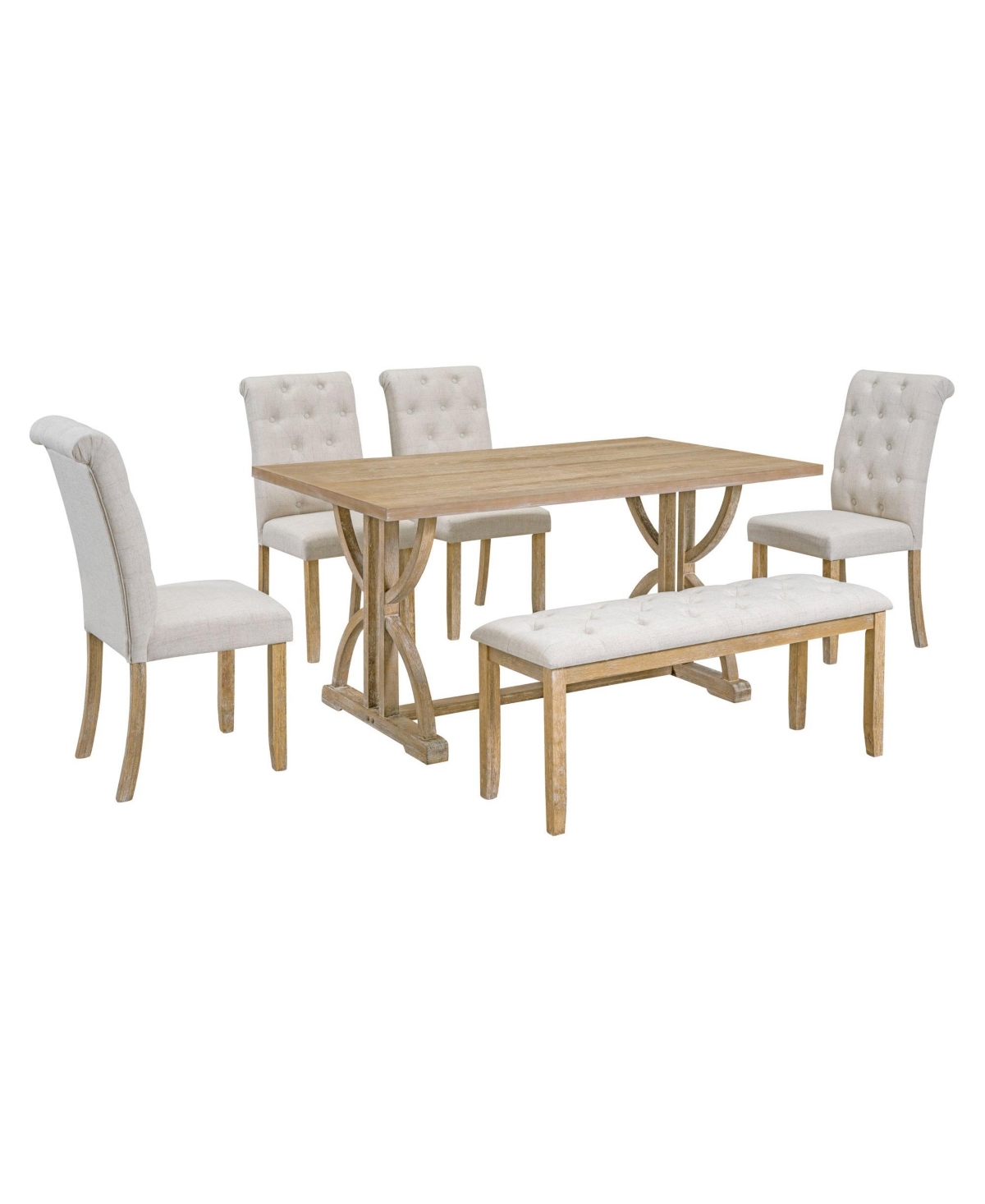 Click here for Casainc 6 Piece Rectangular Dining Table Set with... prices