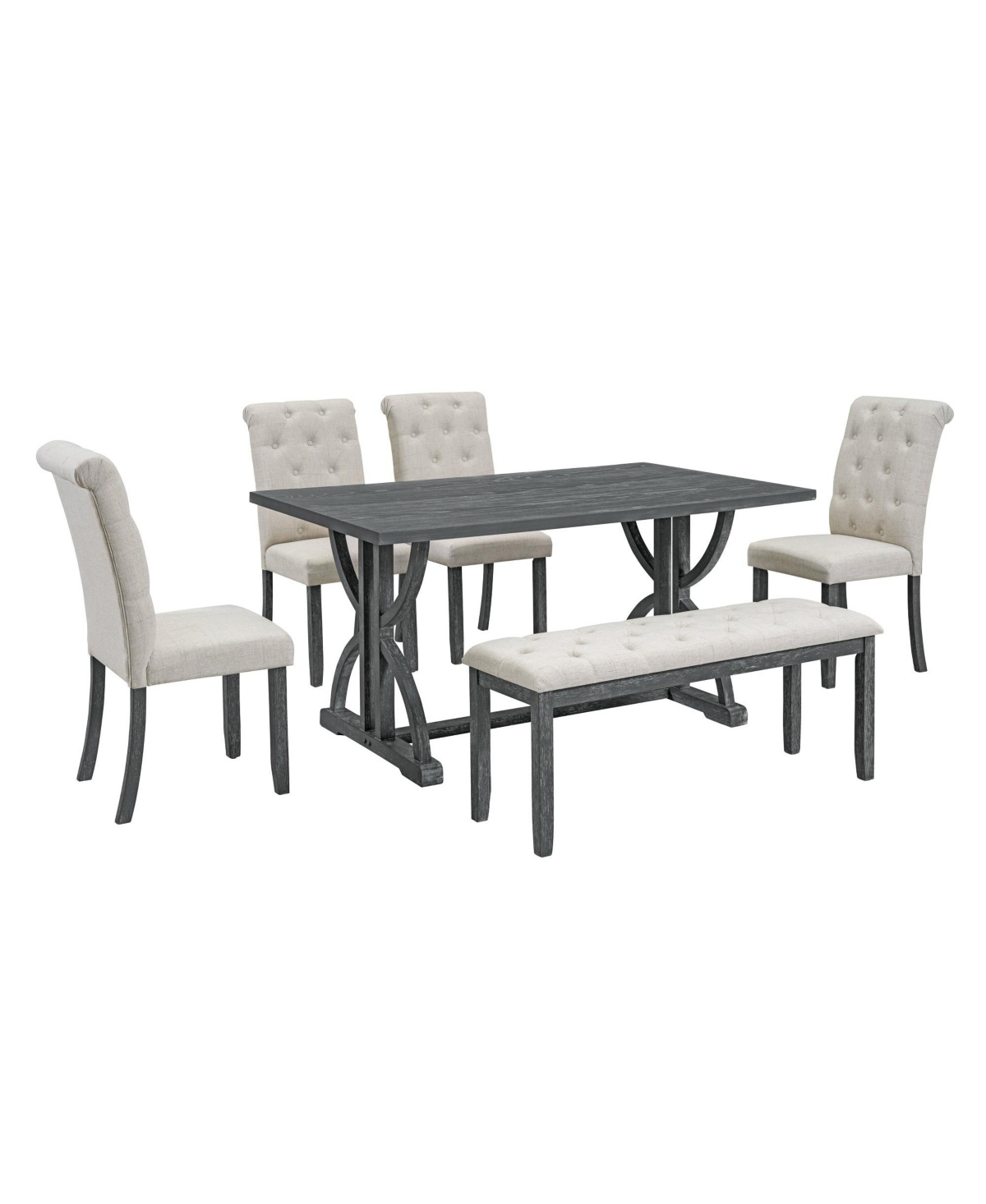 Click here for Casainc 6 Piece Rectangular Dining Table Set with... prices