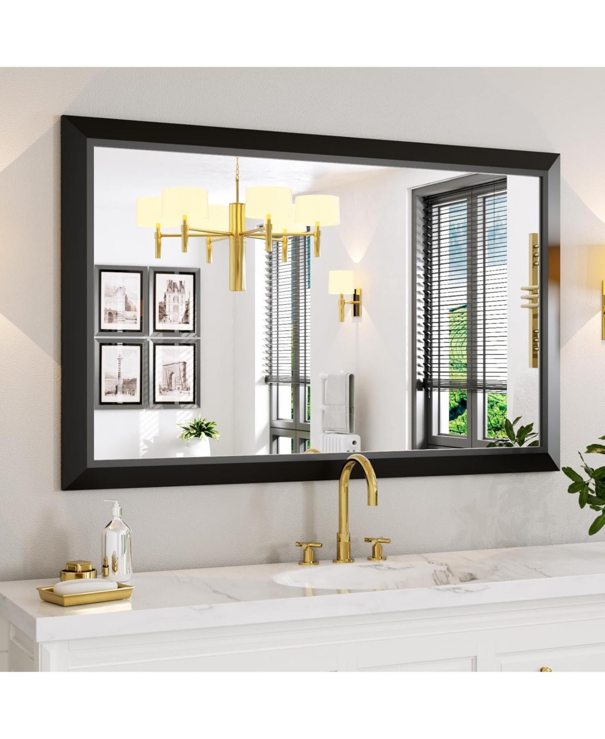 Click here for Amorho Bathroom Mirror  48 x 30 Inch Thick Metal F... prices