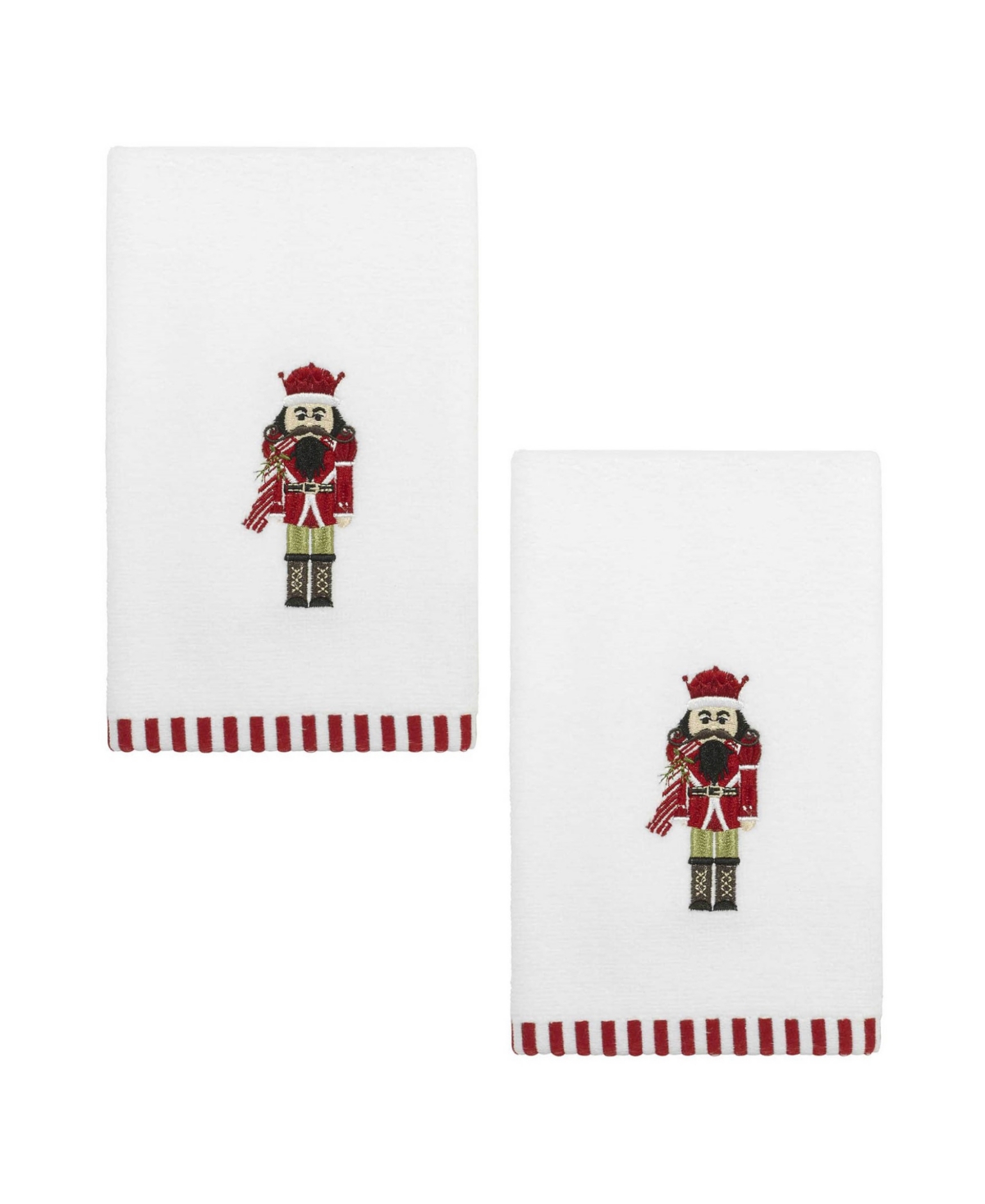 Click here for Avanti Peppermint Nutcracker Cotton 2-Pc. Fingerti... prices