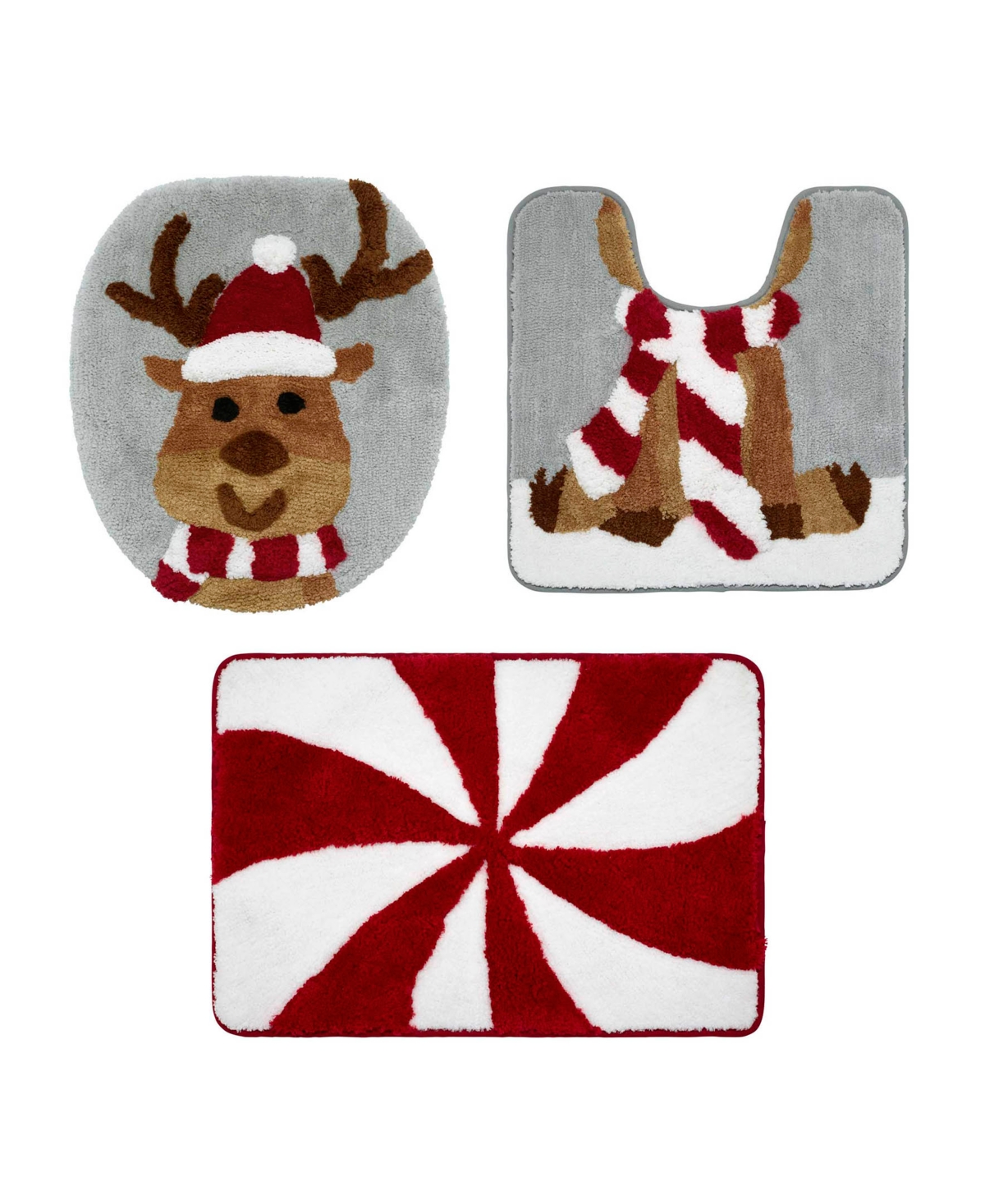 Click here for Avanti Holiday Reindeer 3-Pc. Polyester Bath Rug S... prices