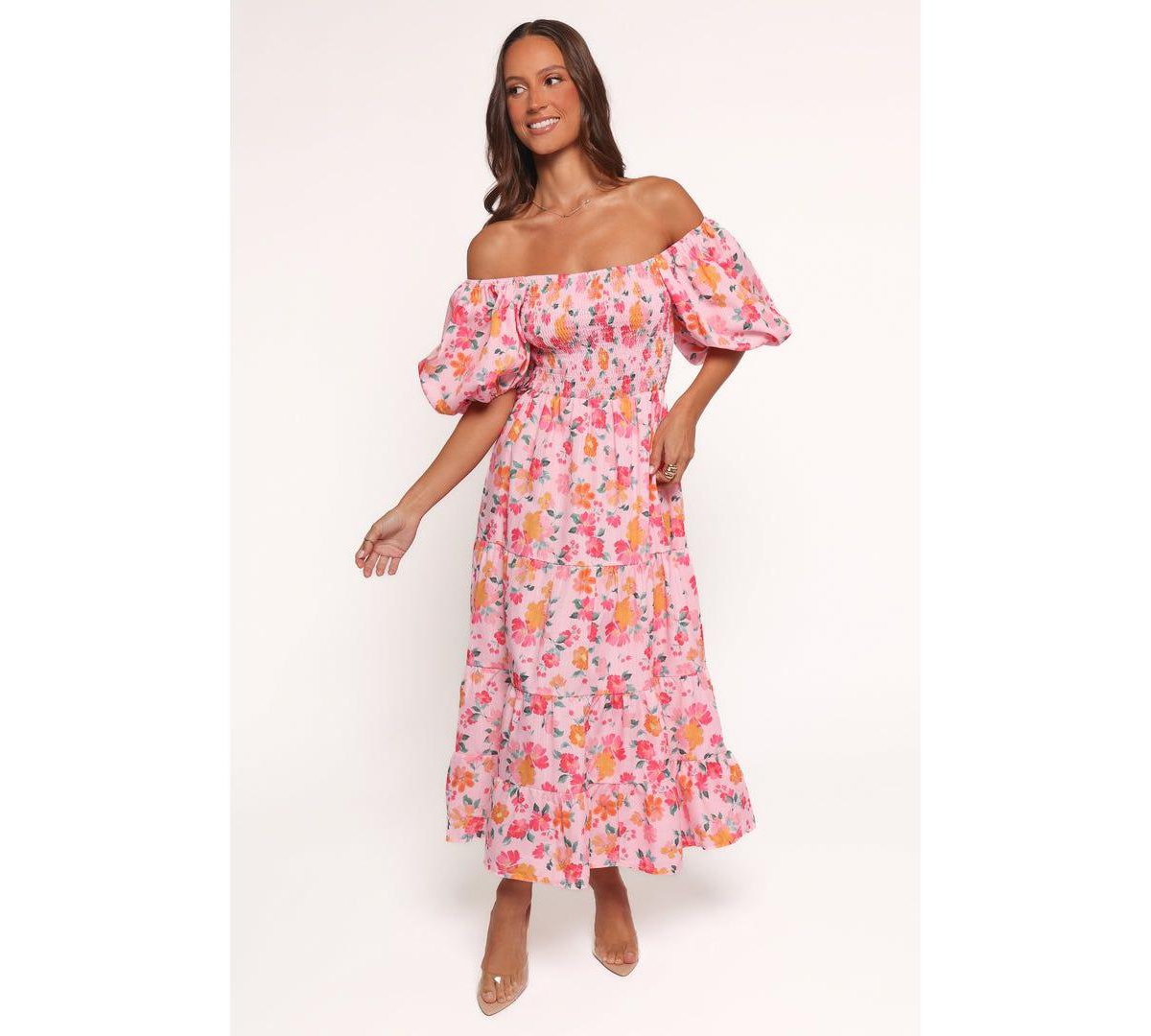 Click here for Petal and Pup Womens Soliel Midi Dress - Pink Flor... prices