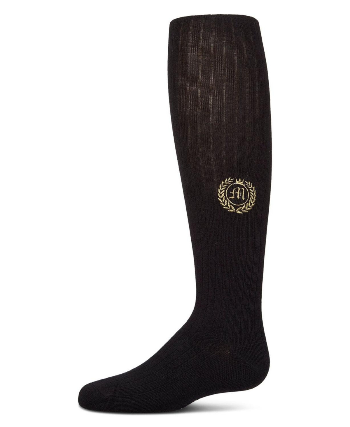 Click here for Memoi Girls Ribbed Cotton Rich Embroidered Crest S... prices
