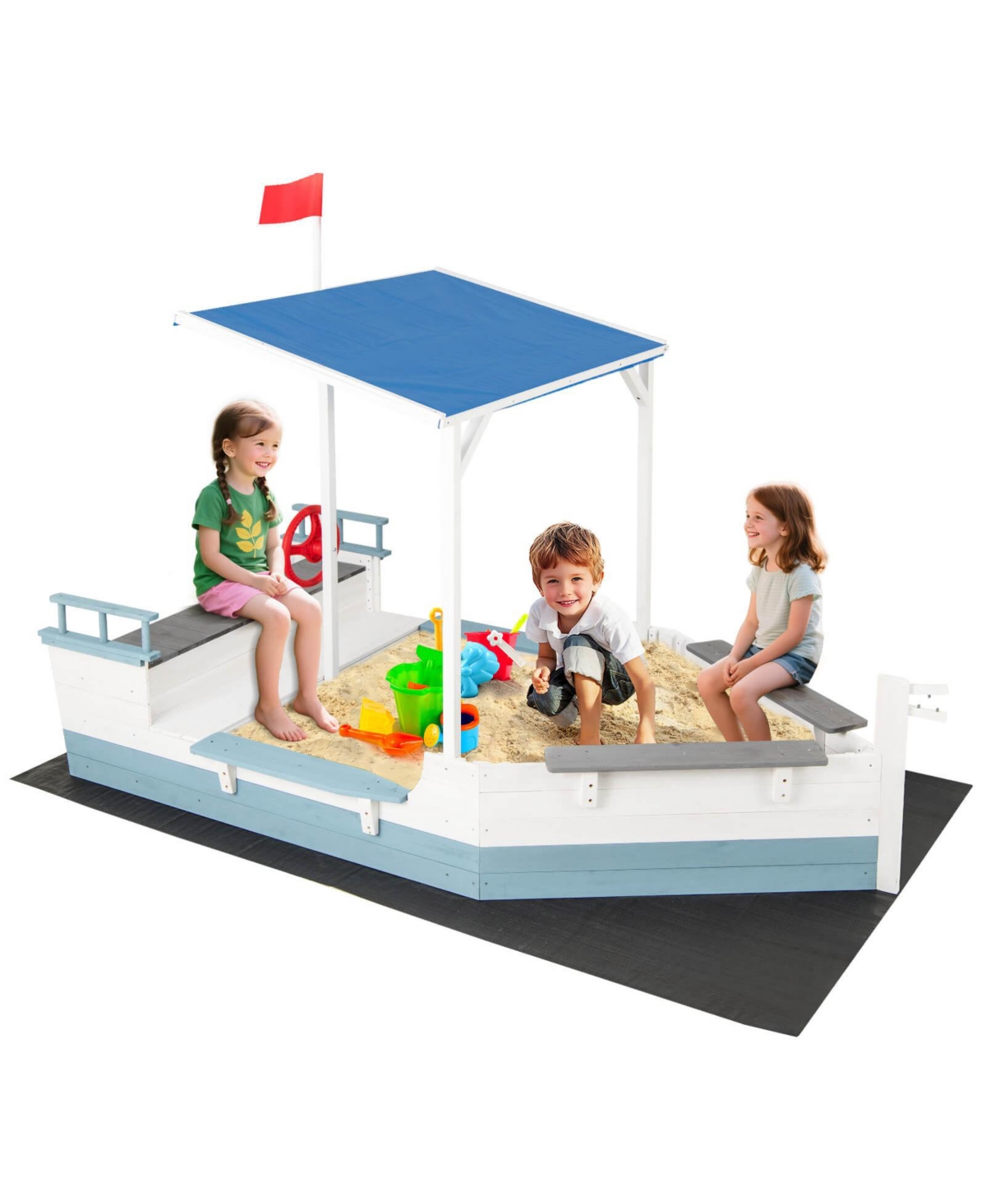 Click here for Fir Wood Sandbox with Sloping Canopy Liner Multipl... prices