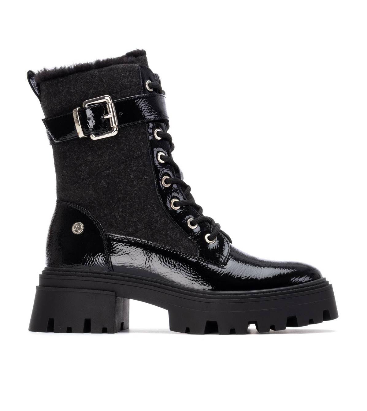 Click here for Womens Patent Leather Combat Booties By Xti - Blac... prices