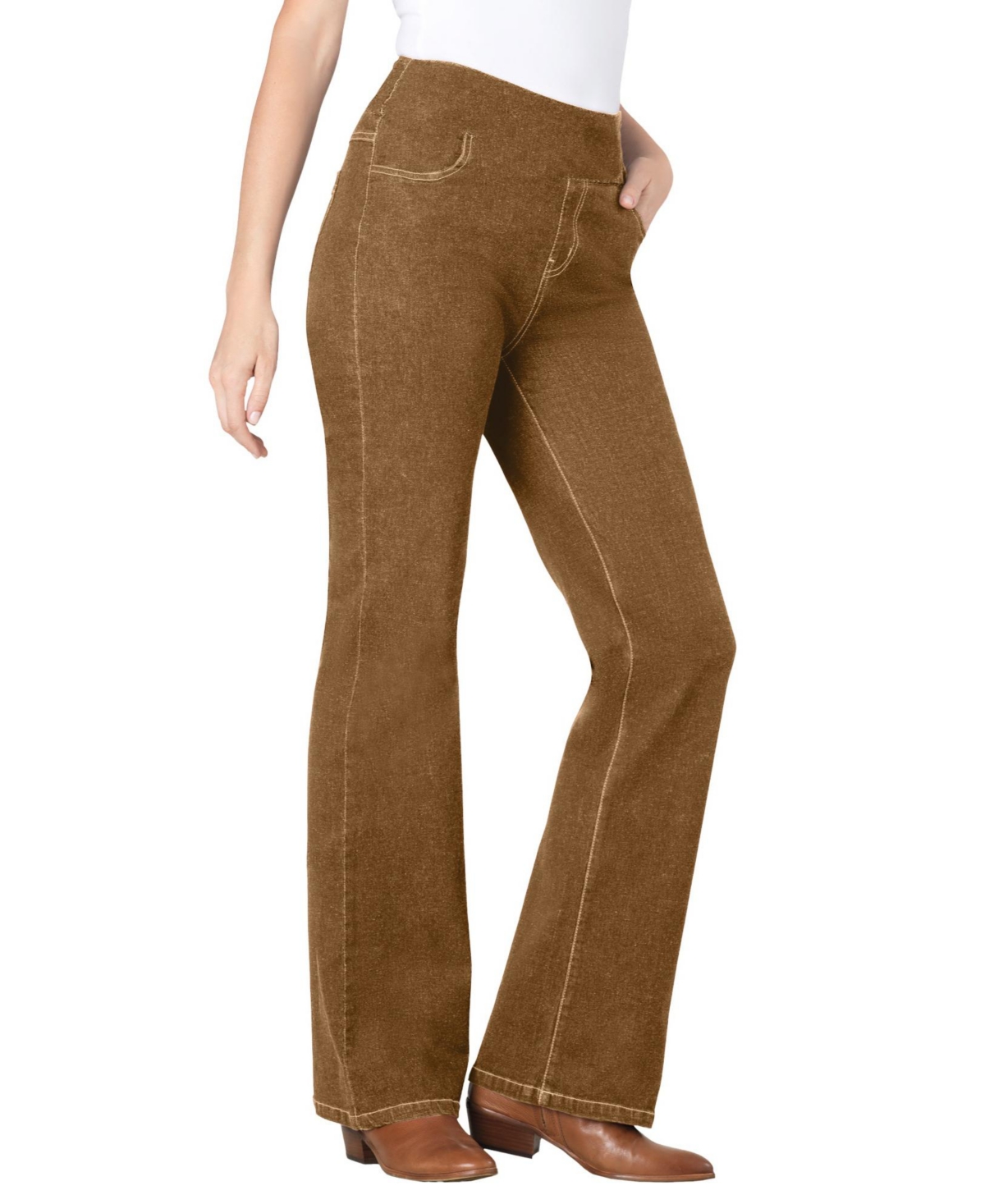 Click here for Woman Within Womens Within Flex-Fit Pull-On Bootcu... prices