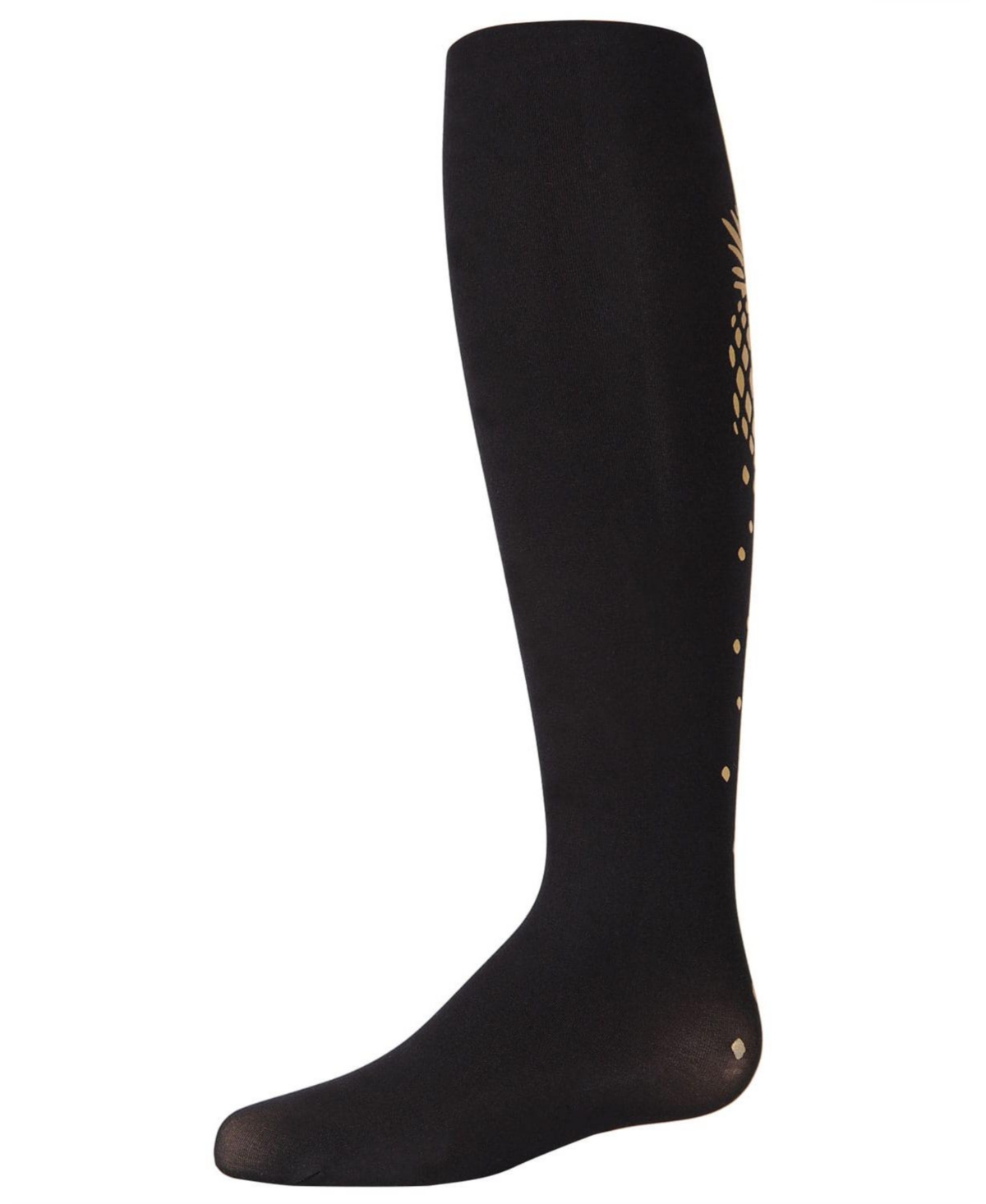 Click here for Memoi Girls Pretty Pineapple Opaque Tights - Black prices