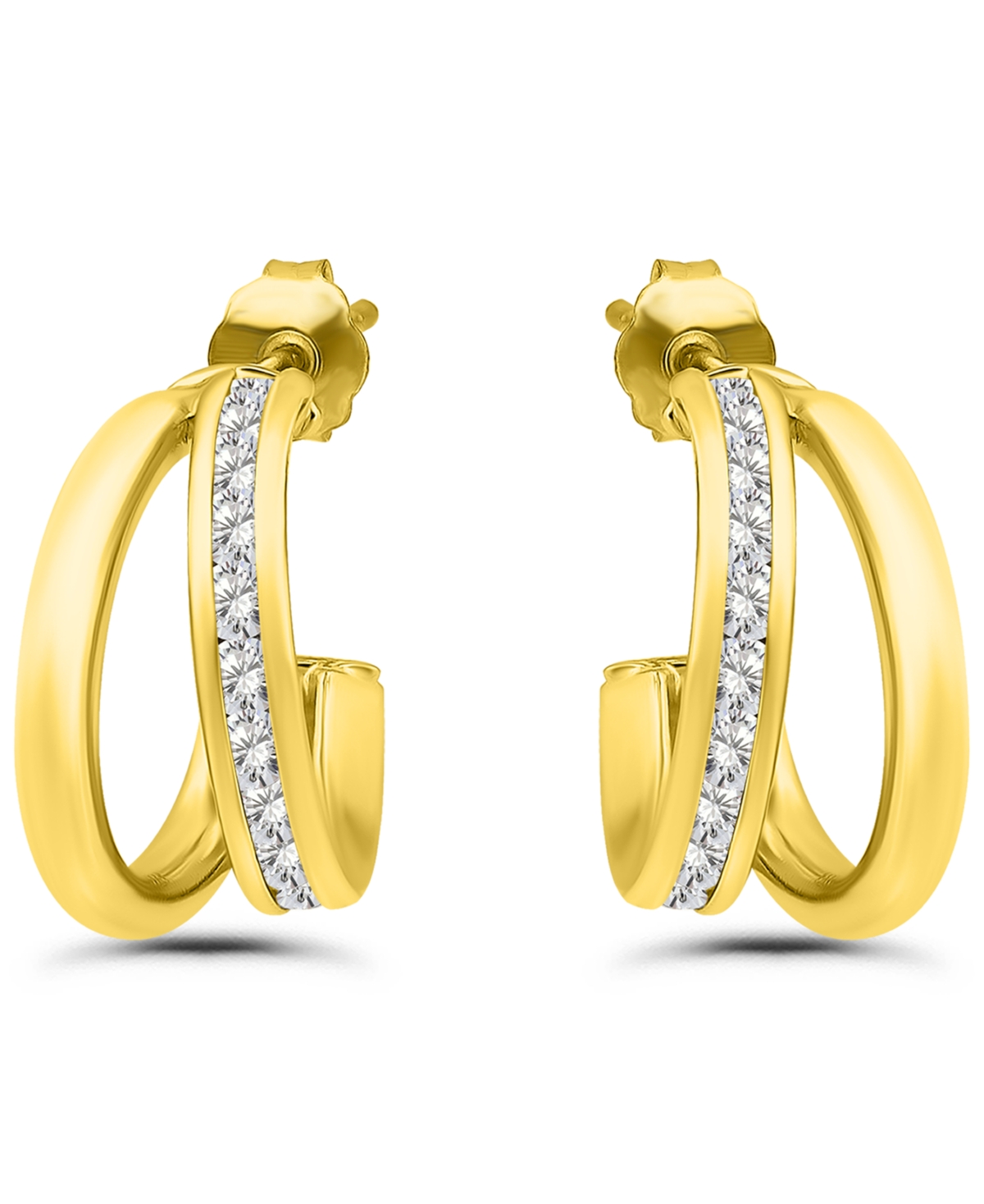 Click here for Giani Bernini Cubic Zirconia Combo Half Hoop Earri... prices