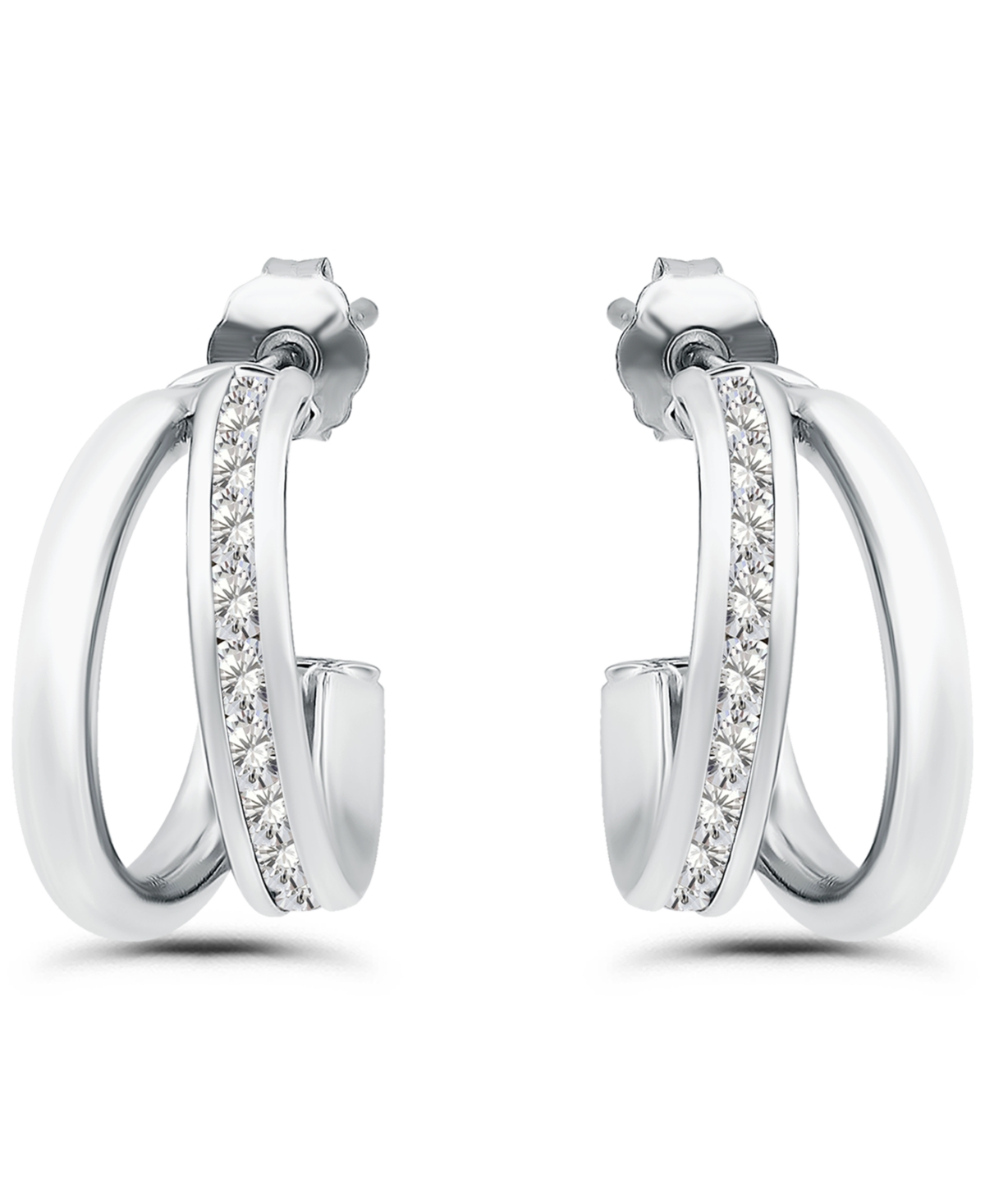 Click here for Giani Bernini Cubic Zirconia Combo Half Hoop Earri... prices