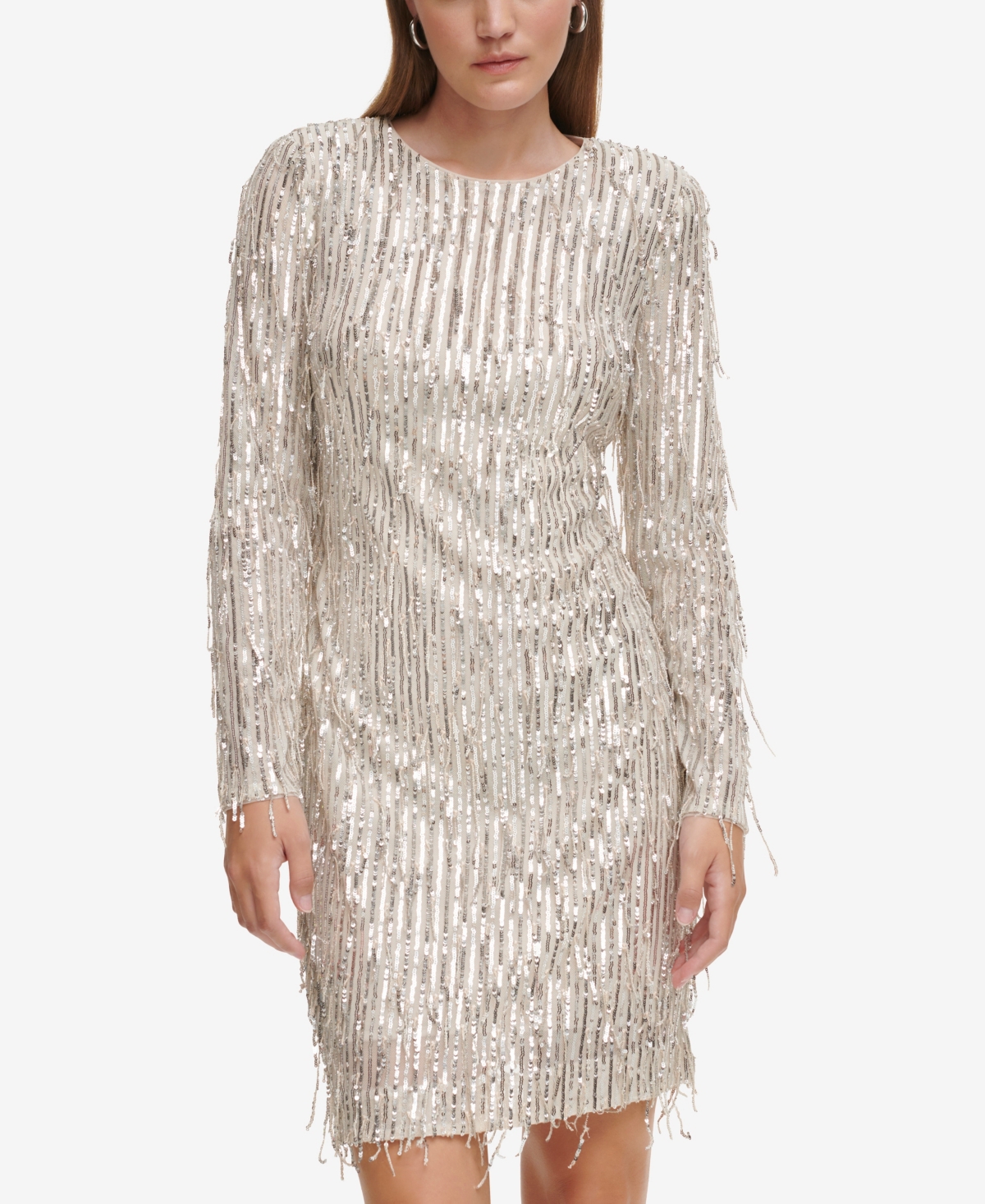 Click here for Eliza J Petite Jewel Neck Sequin Cocktail Dress -... prices