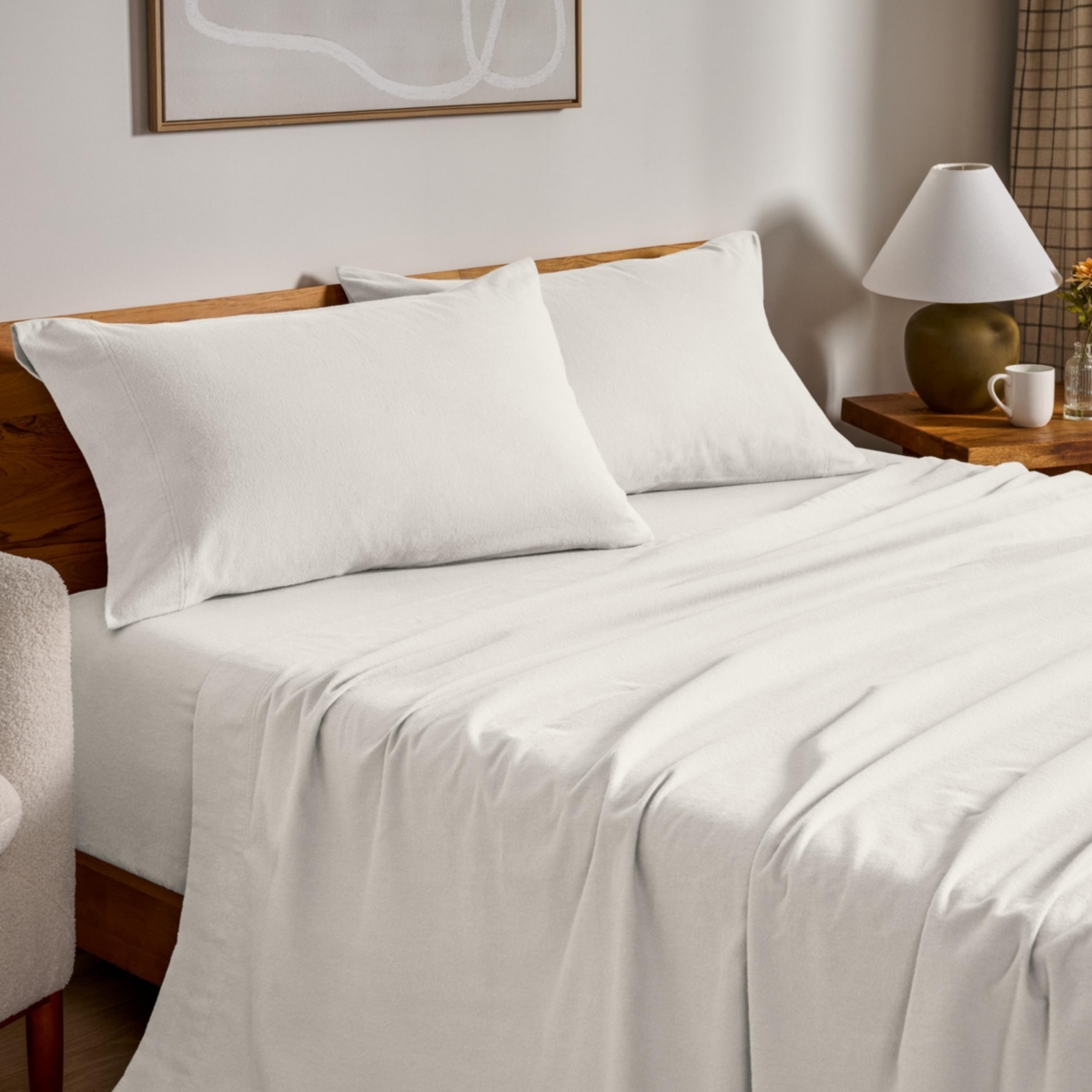 Click here for Bare Home Cotton Flannel Sheet Set - Cream prices