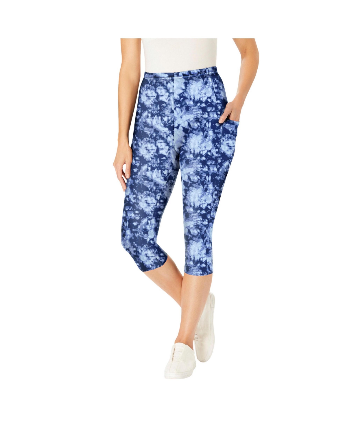 Click here for Woman Within Plus Size Within Stretch Cotton Print... prices