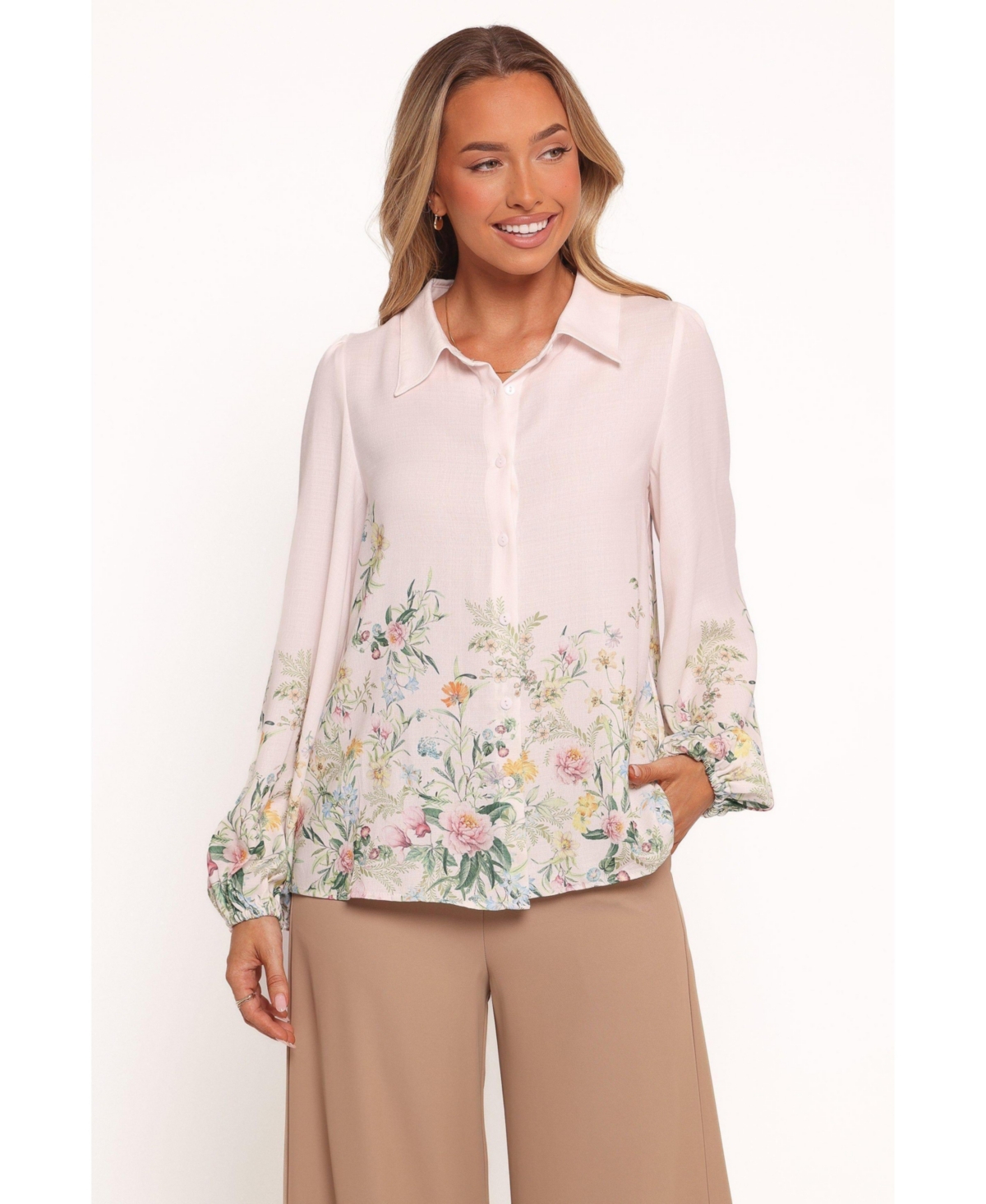 Click here for Petal and Pup Womens Avis Top - Pink Floral M - Pi... prices