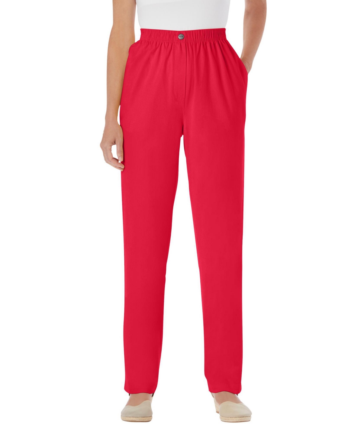 Click here for Woman Within Petite Within Straight-Leg All-Cotton... prices