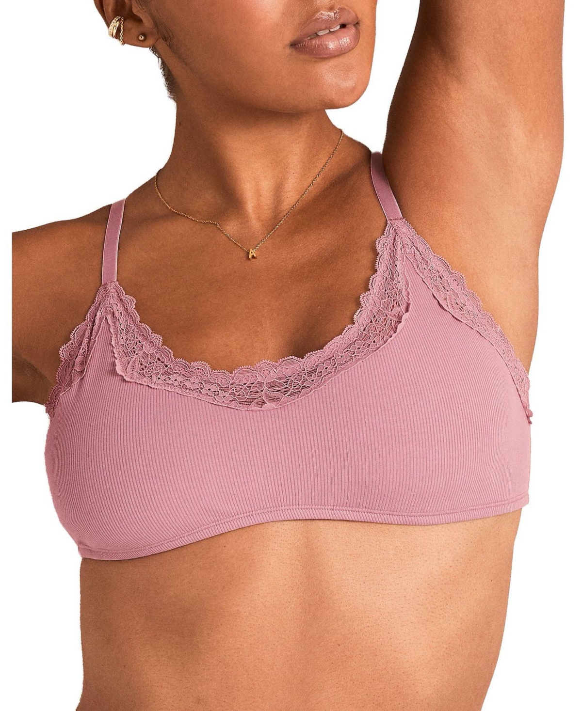 Click here for Adore Me Womens Rib Unlined Bralette Bra - Medium... prices