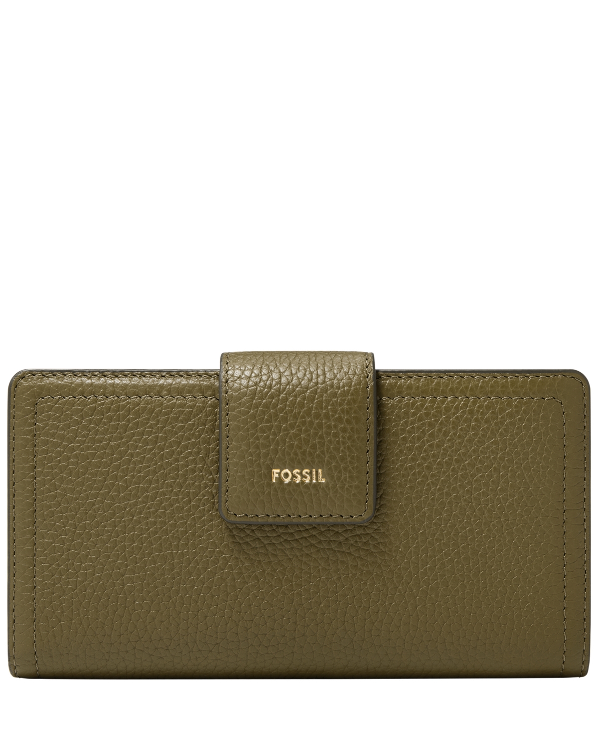 Click here for Fossil Logan Leather Rfid Tab Clutch Wallet - Gree... prices
