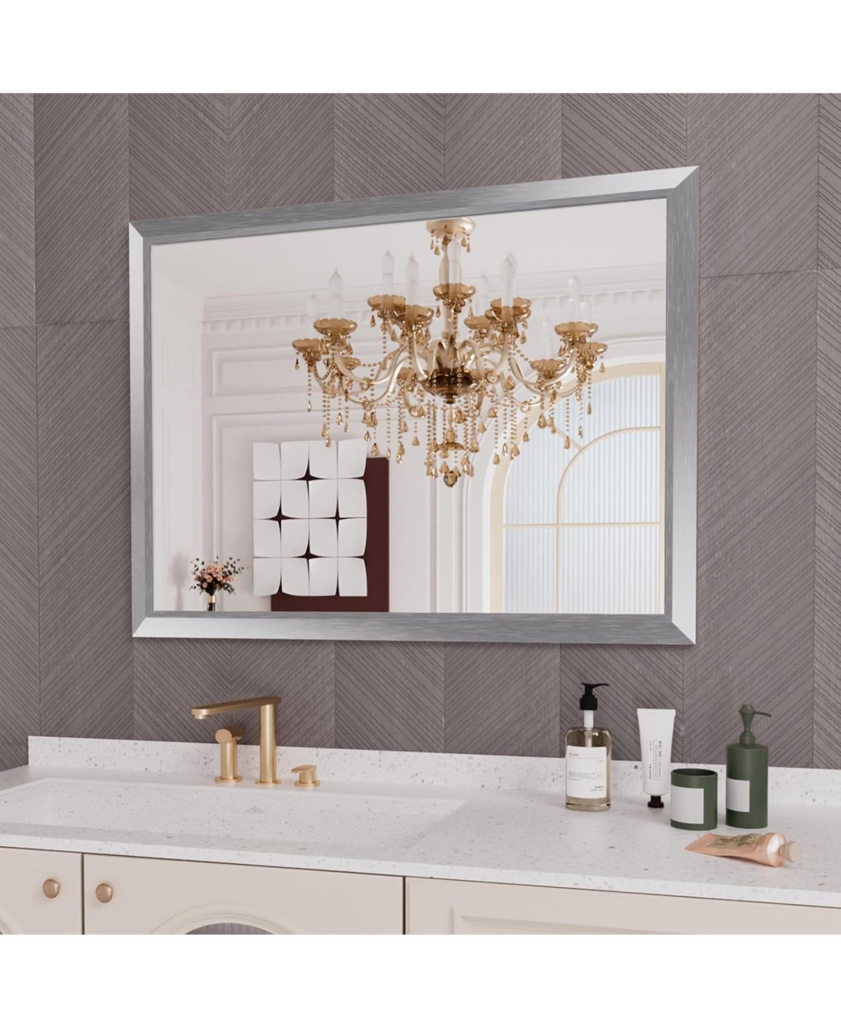 Click here for Amorho Bathroom Mirror  48 x 36 Inch Thick Metal F... prices