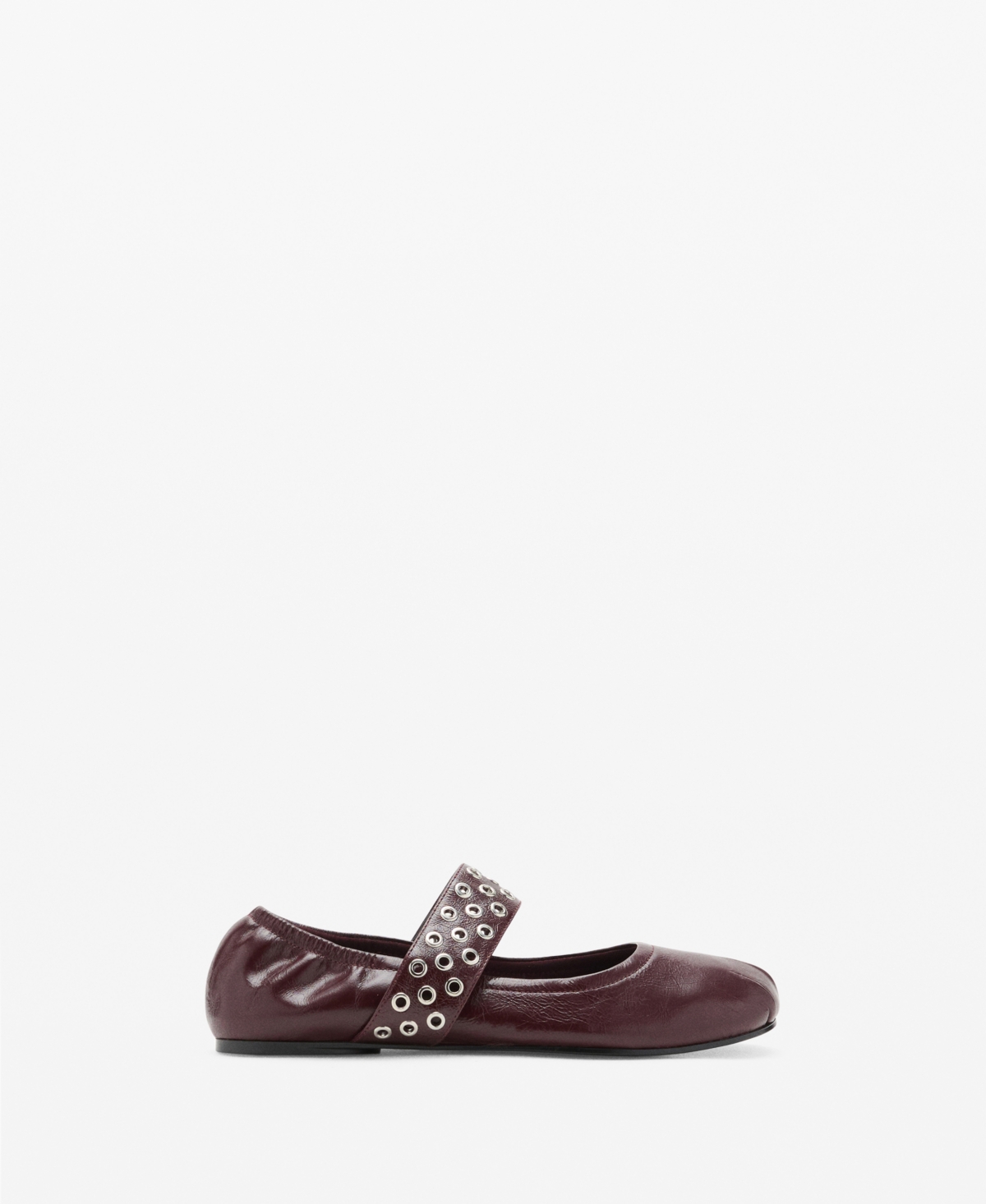 Click here for Mango Womens Eyelets Detail Leather Ballet Flats -... prices