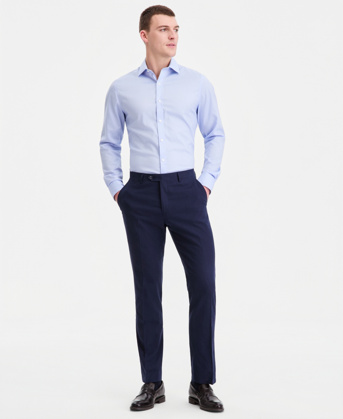 Click here for Tommy Hilfiger Mens Modern-Fit Linen Pants - Navy prices