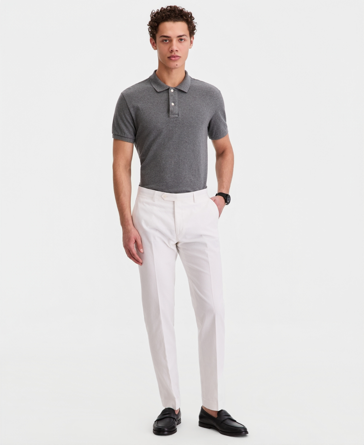 Click here for Tommy Hilfiger Mens Modern-Fit Linen Pants - White prices