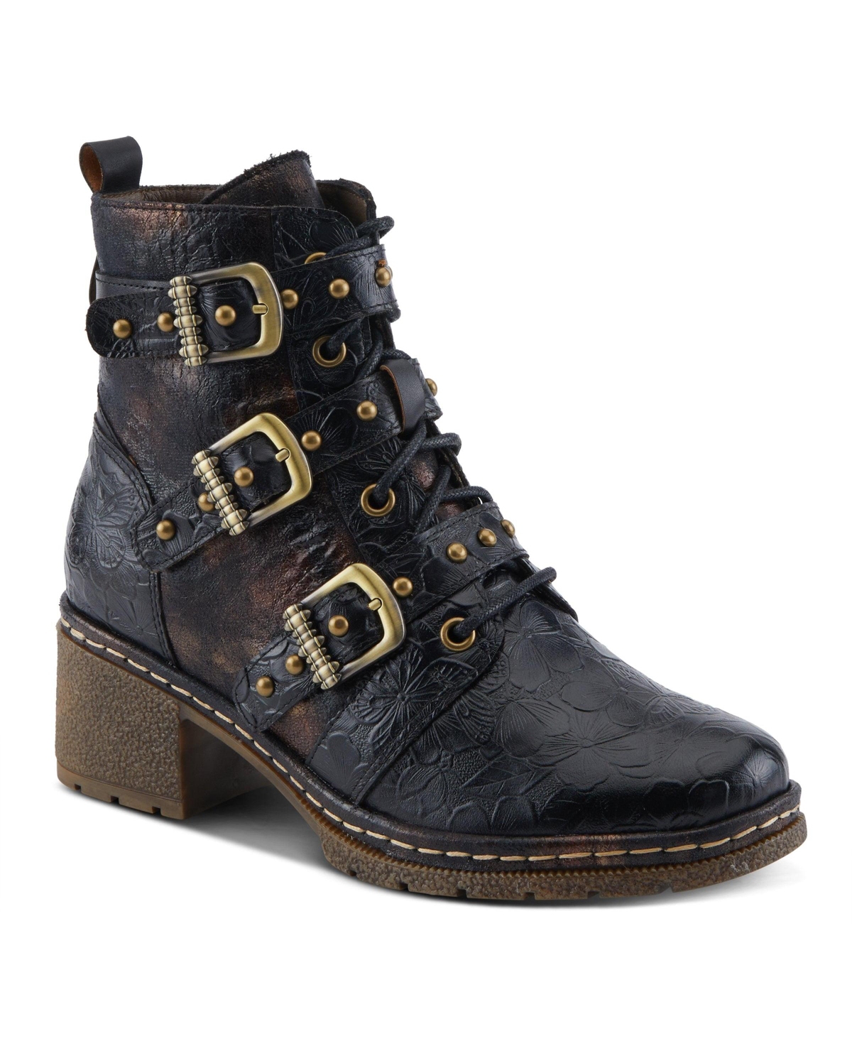 Click here for LArtiste Womens Moonlit Leather Booties with Flora... prices