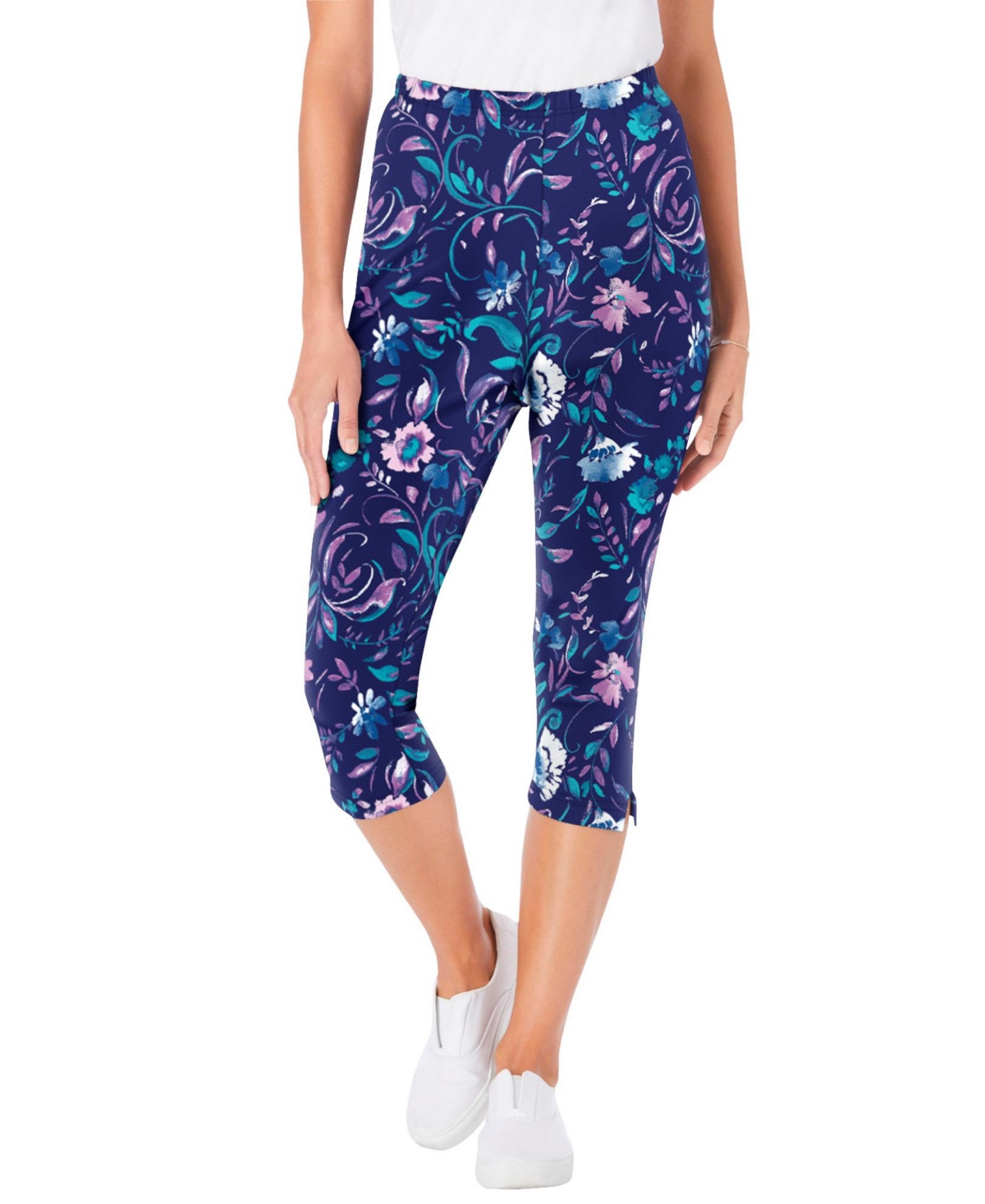 Click here for Woman Within Plus Size Within Stretch-Cotton Knit... prices