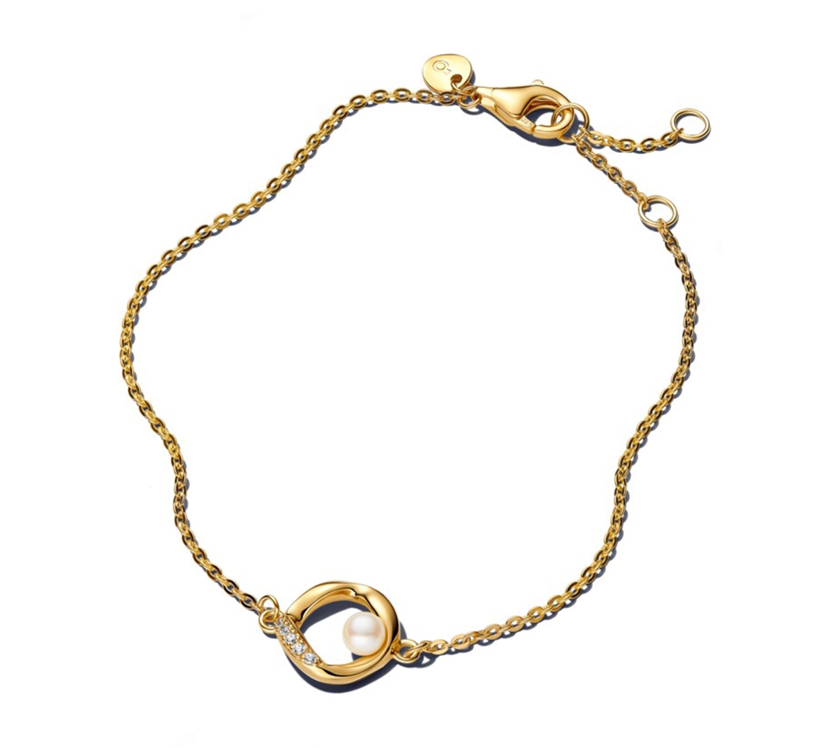 Click here for Pandora Organically Shaped Pave Circle Treated Fre... prices