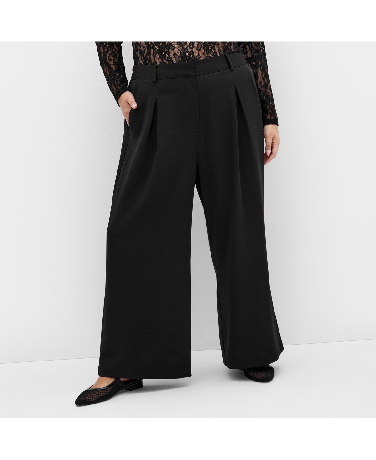 Click here for City Chic Plus Size Jordan Wide Leg Petite Pant -... prices