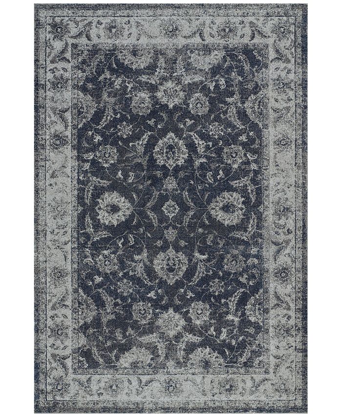 D Style Dalyn Mosaic Manor Steel Blue 9'6" x 13'2" Area Rug - Macy's